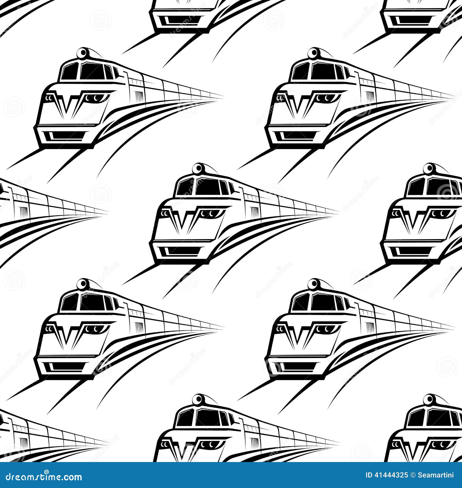 Modern Train Seamless Pattern Stock Vector - Illustration of pictogram ...