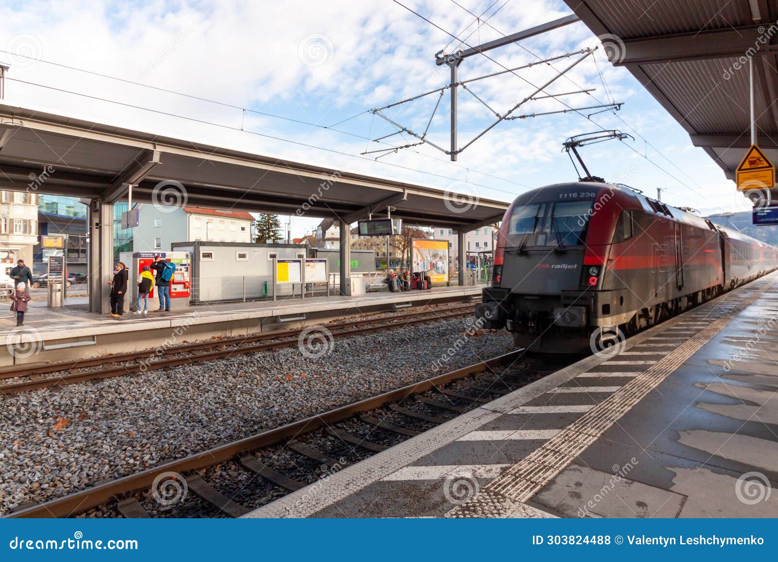 A Modern Train Seen in Lindau, Germany Editorial Stock Photo - Image of ...