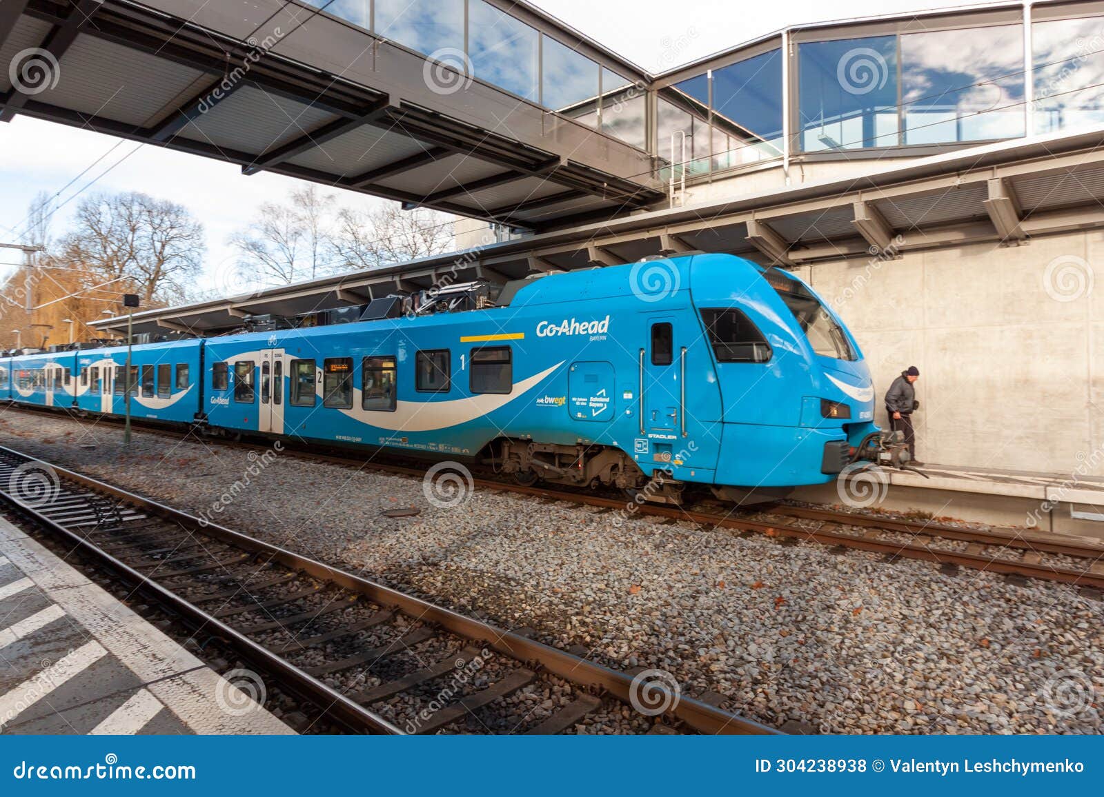 A Modern Train Seen in Lindau, Germany Editorial Stock Photo - Image of ...