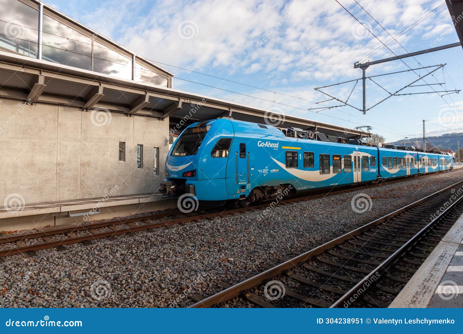 A Modern Train Seen in Lindau, Germany Editorial Photo - Image of ...