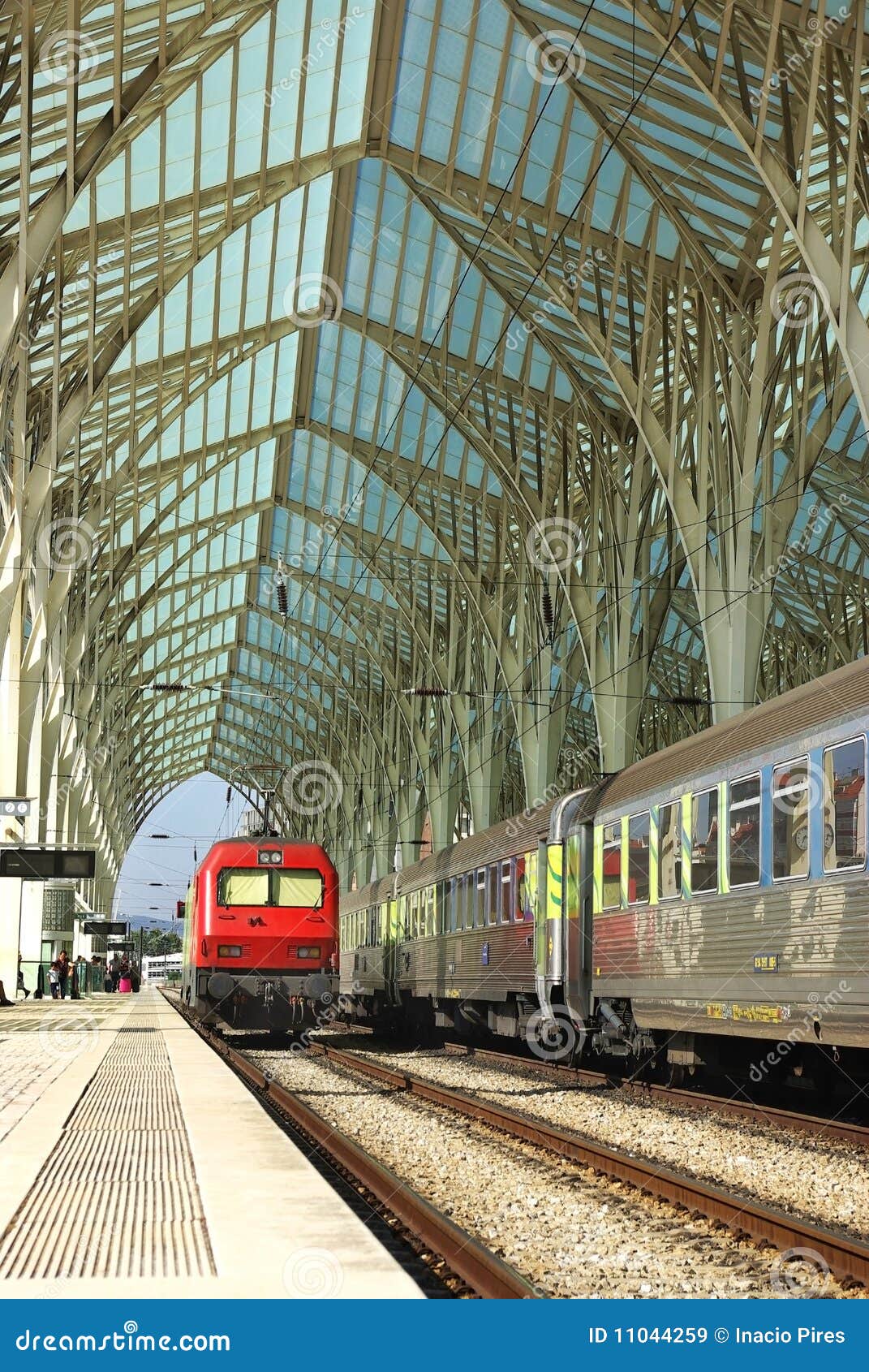 Modern train station. editorial stock image. Image of concept - 11044259