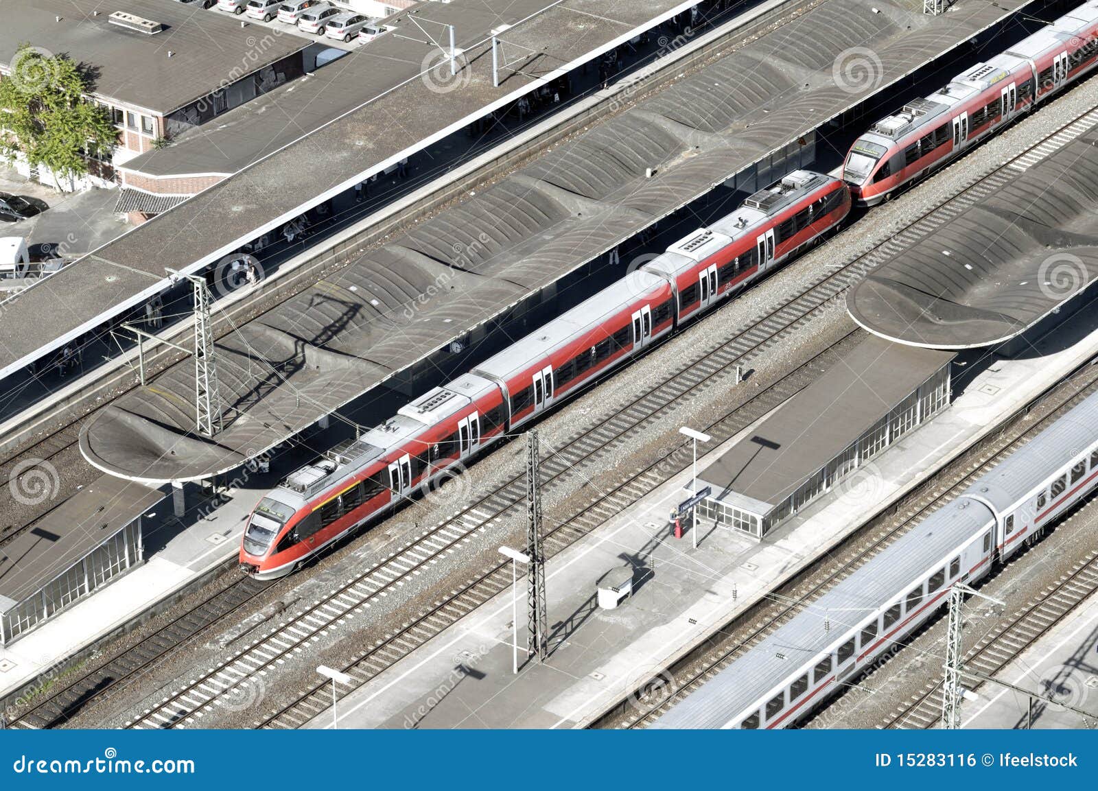 Modern train station. stock photo. Image of germany, getaway - 15283116