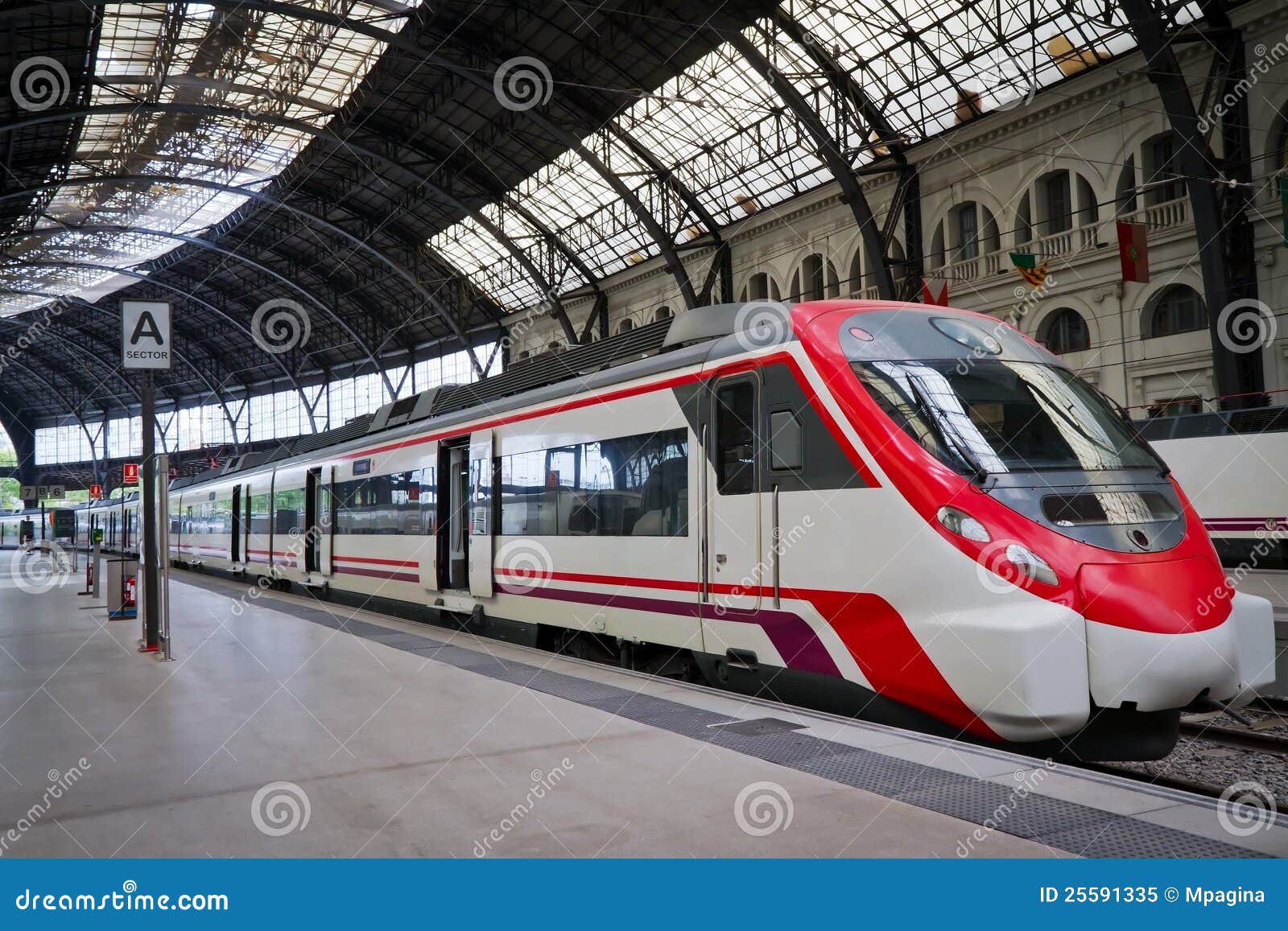 Modern train station stock image. Image of speed, high - 25591335