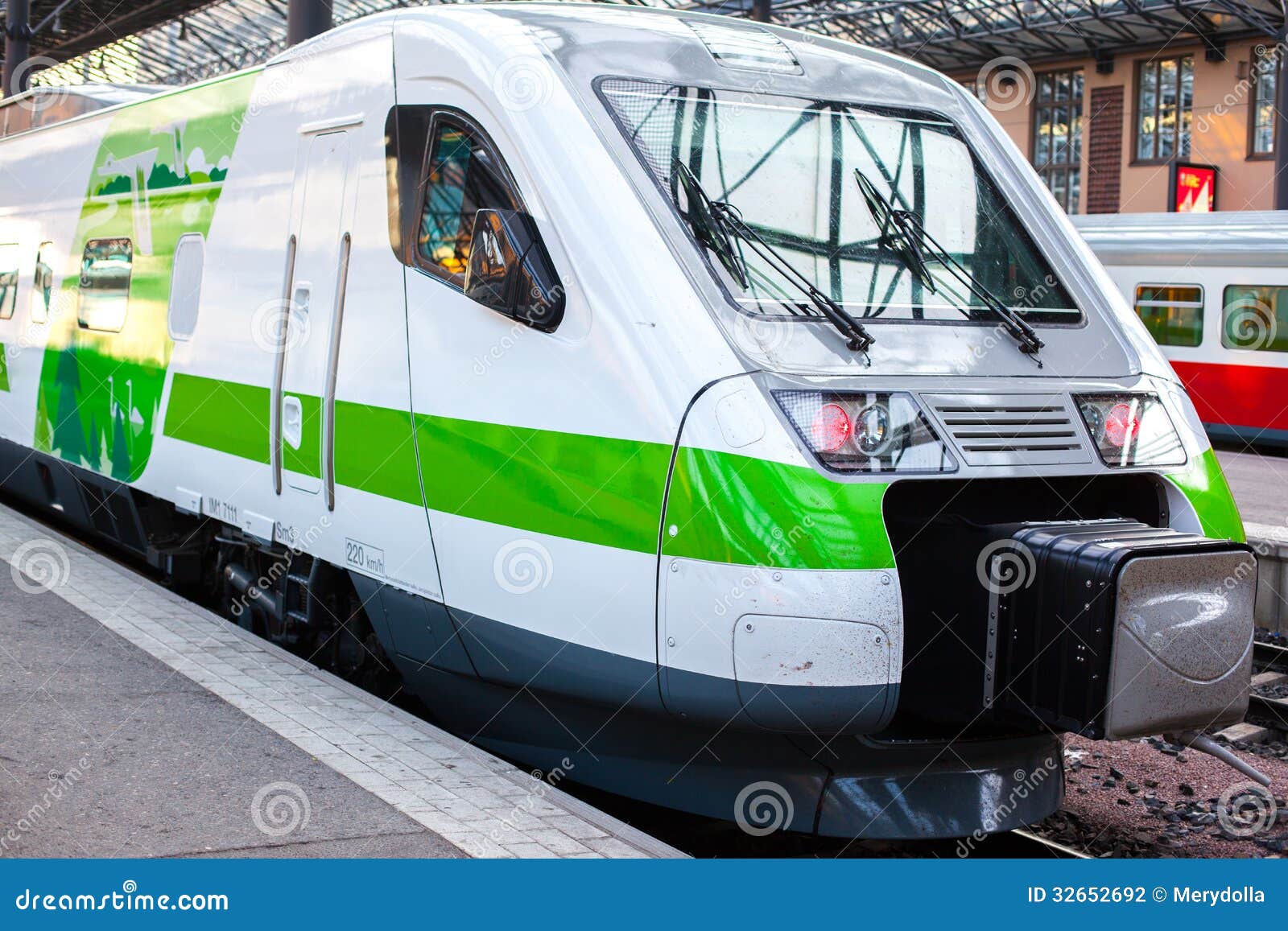 Modern Train at the Station Stock Photo - Image of departure, platform ...