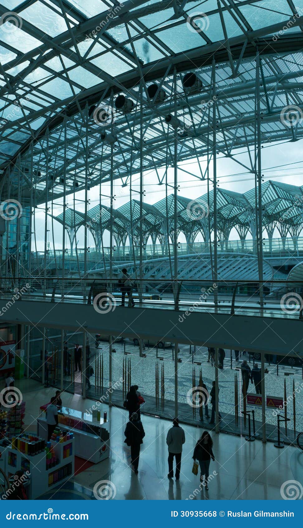 Modern train station editorial stock photo. Image of architecture ...