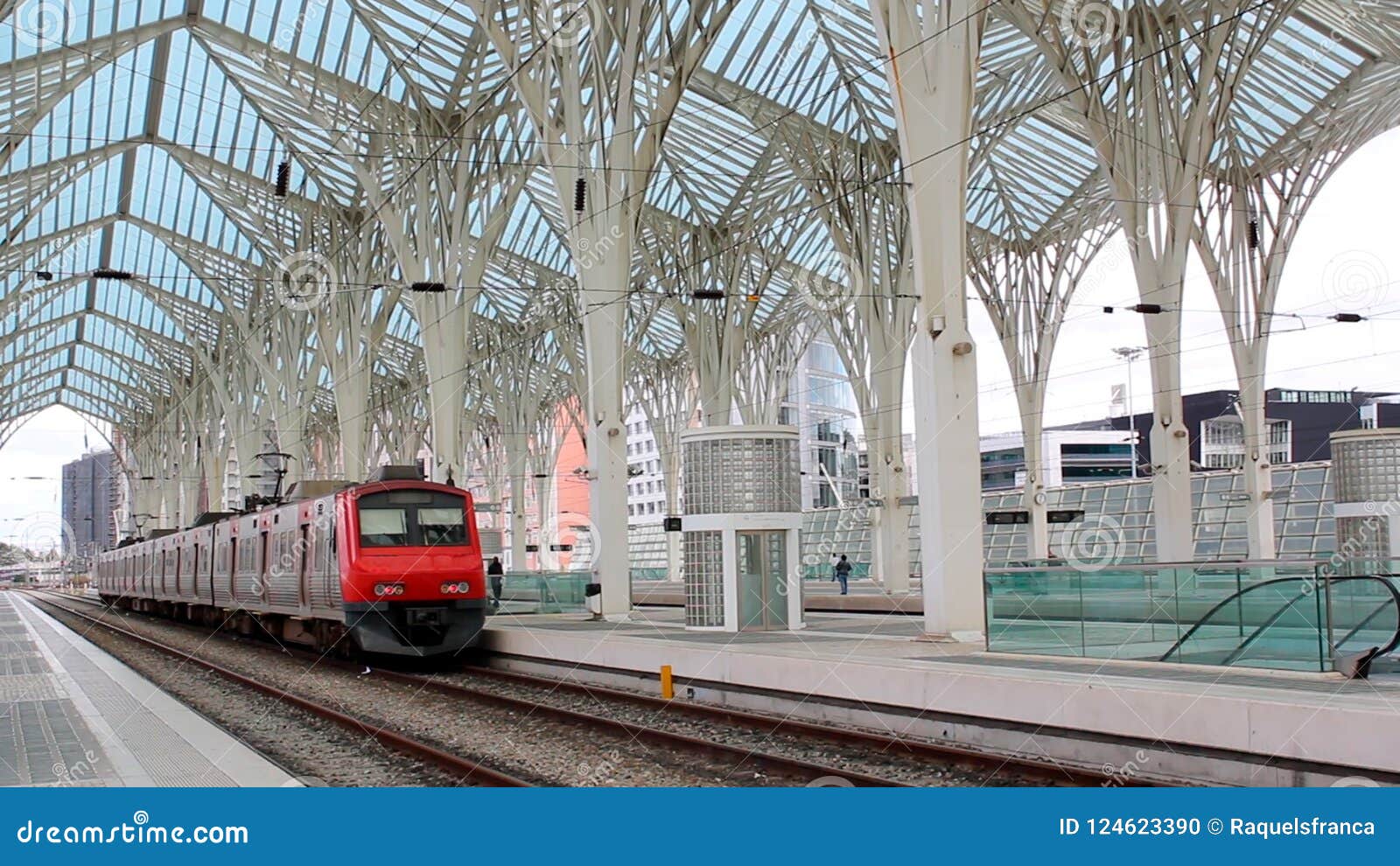 Modern Train Station stock photo. Image of europe, park - 124623390