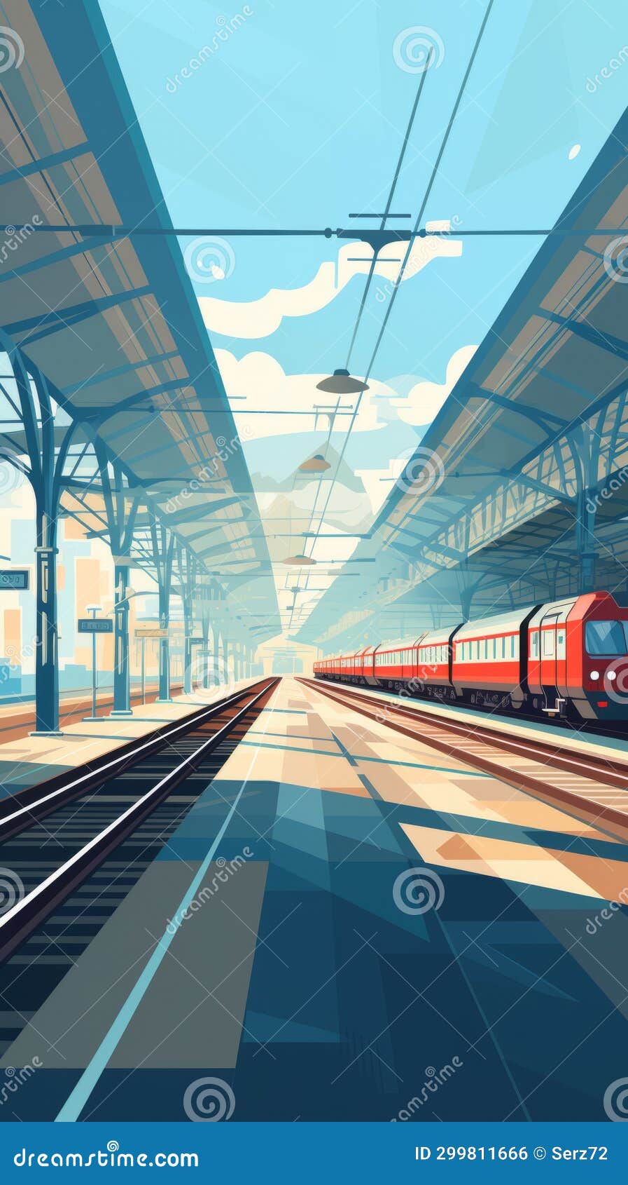 Modern Train Station without People Stock Photo - Image of express ...