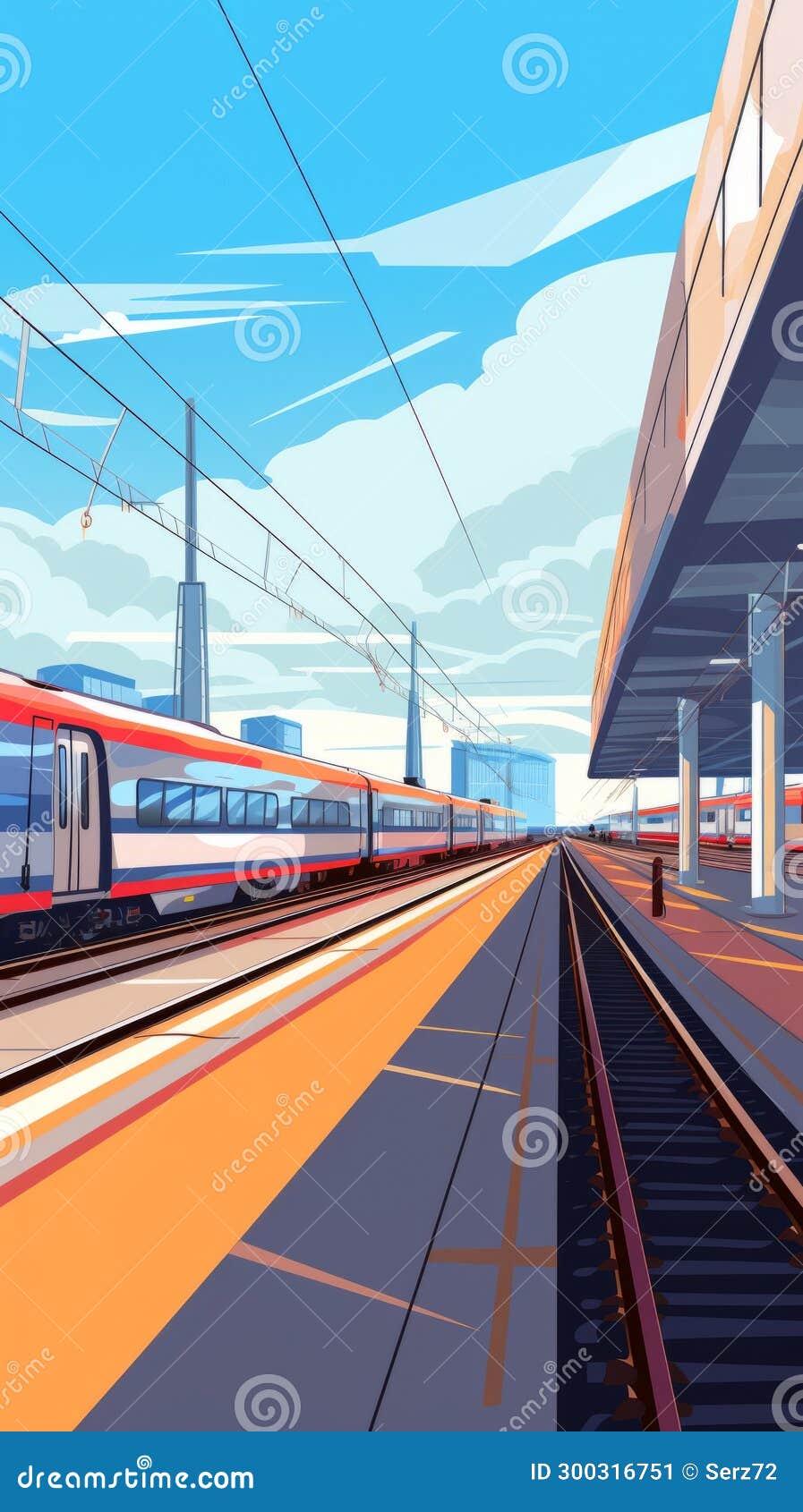 Modern Train Station without People Stock Image - Image of city ...