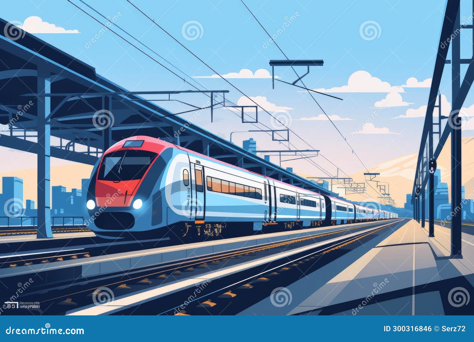 Modern Train Station without People Stock Photo - Image of railroad ...