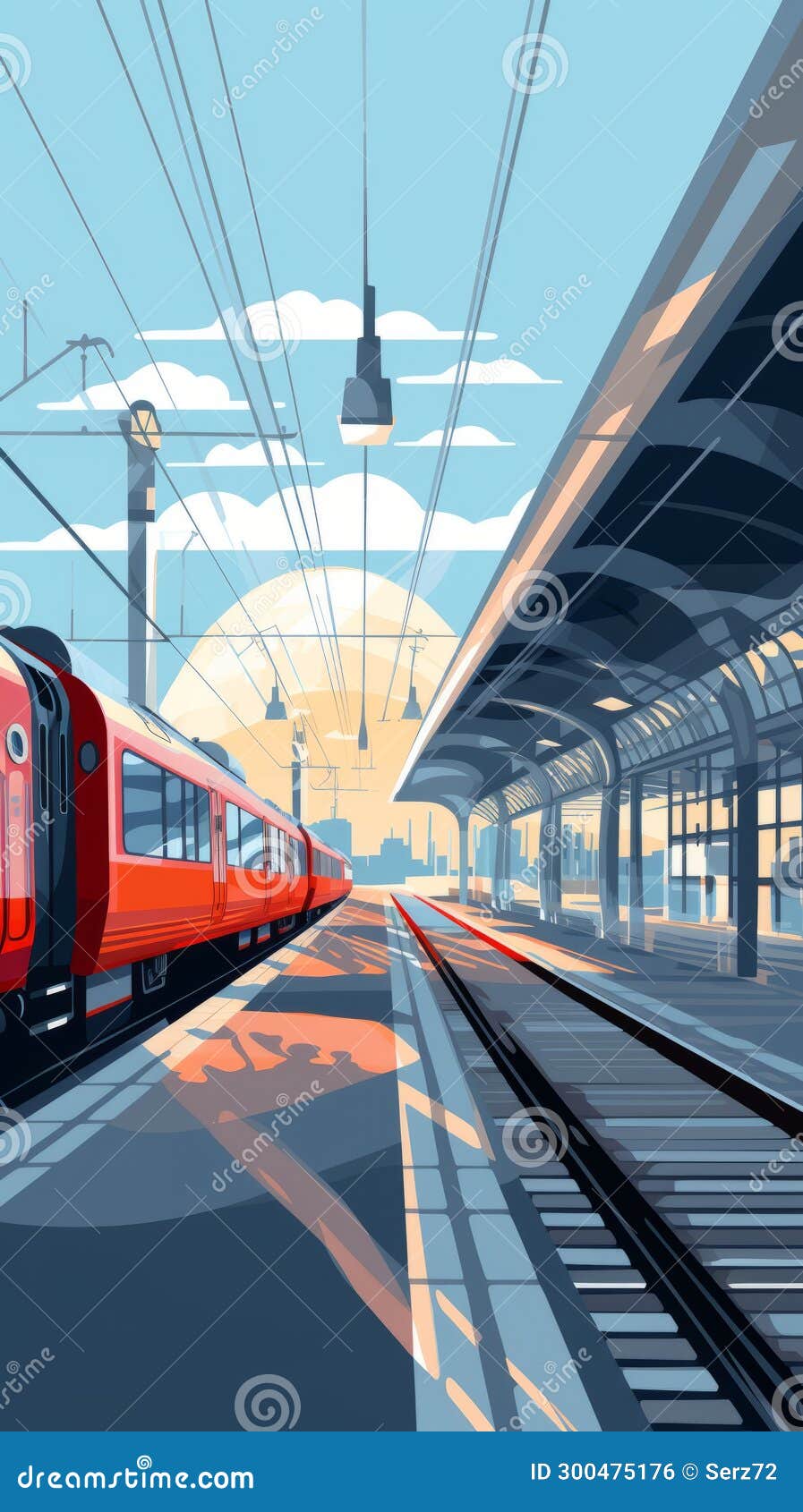 Modern Train Station without People Stock Photo - Image of subway ...