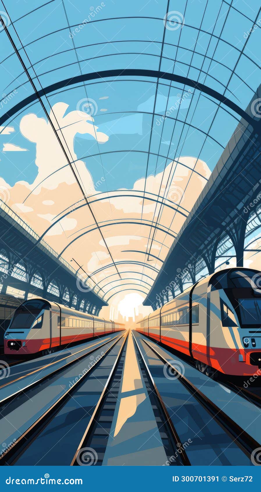 Modern Train Station without People Stock Image - Image of terminal ...