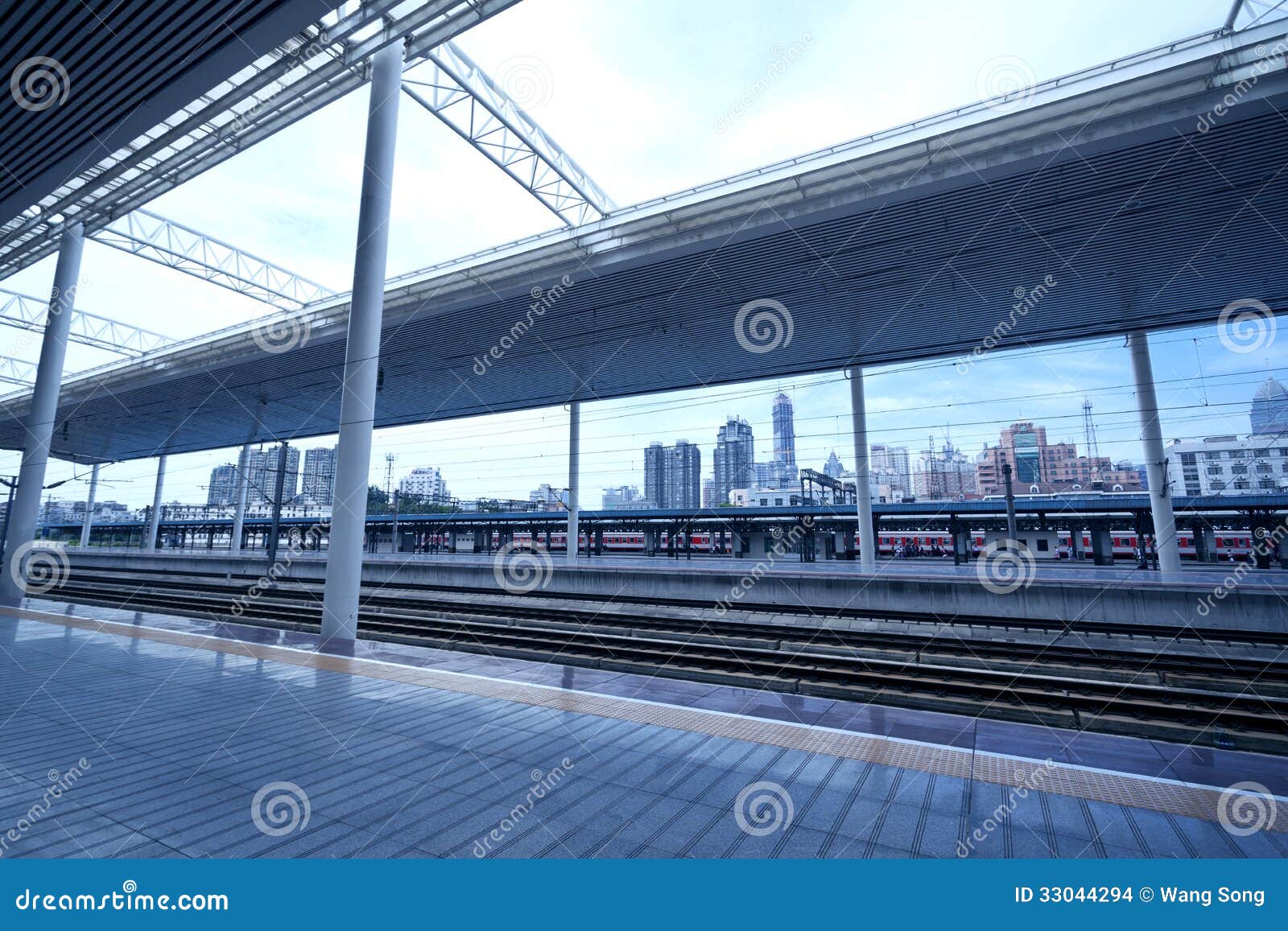 Modern train station stock photo. Image of station, people - 33044294