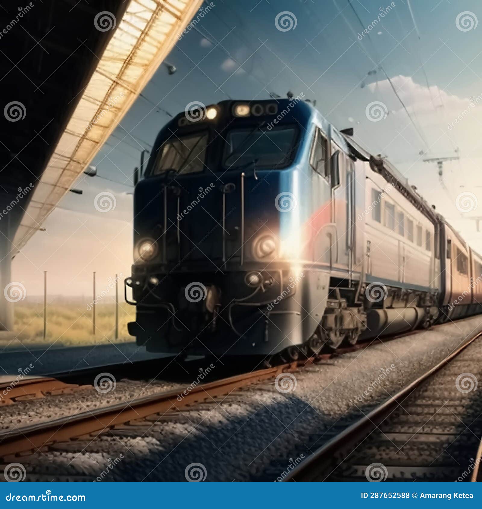 Modern train stock photo. Image of people, connecting - 287652588