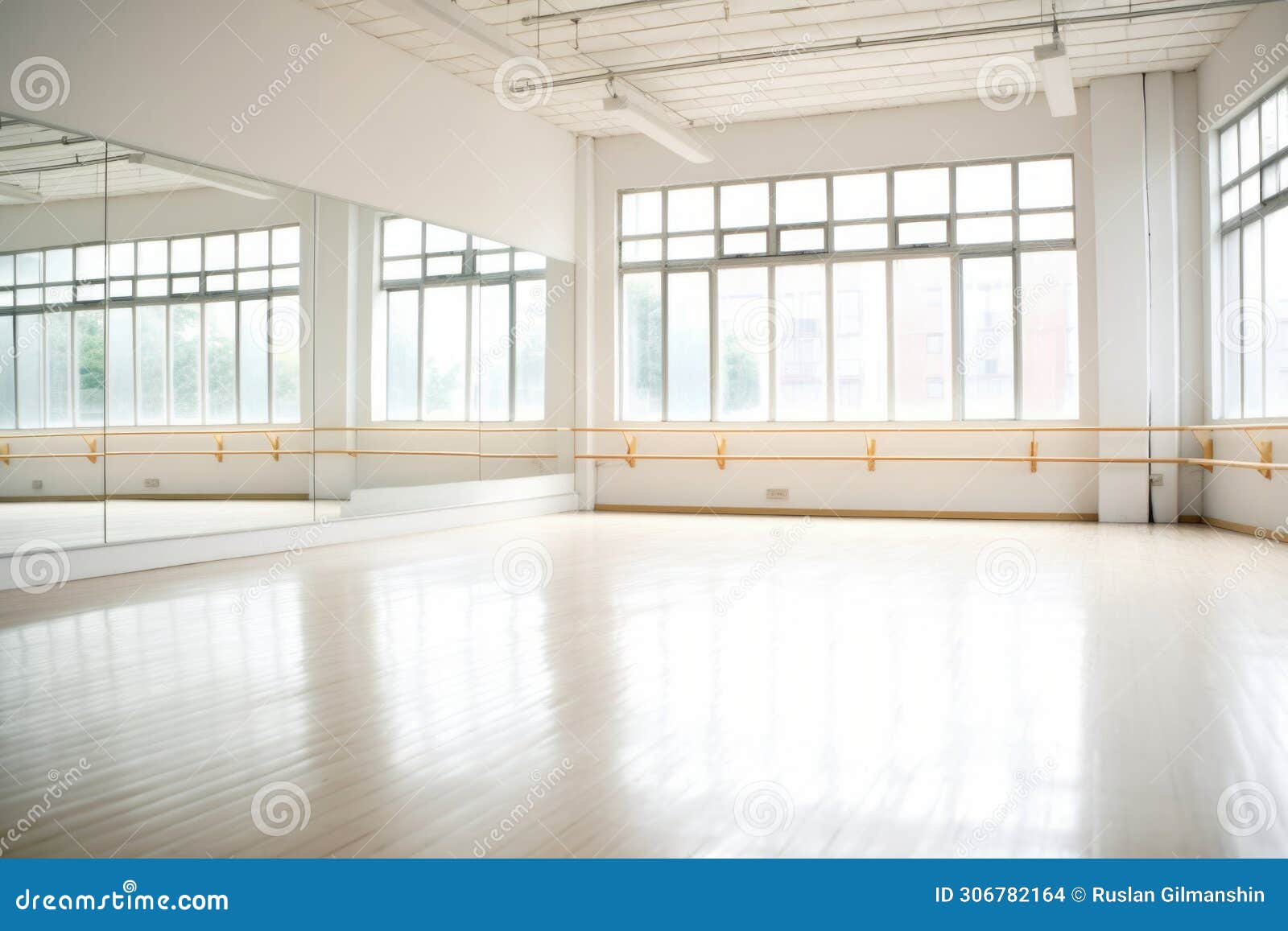 Modern Training Dance Hall Interior Stock Photo - Image of school ...