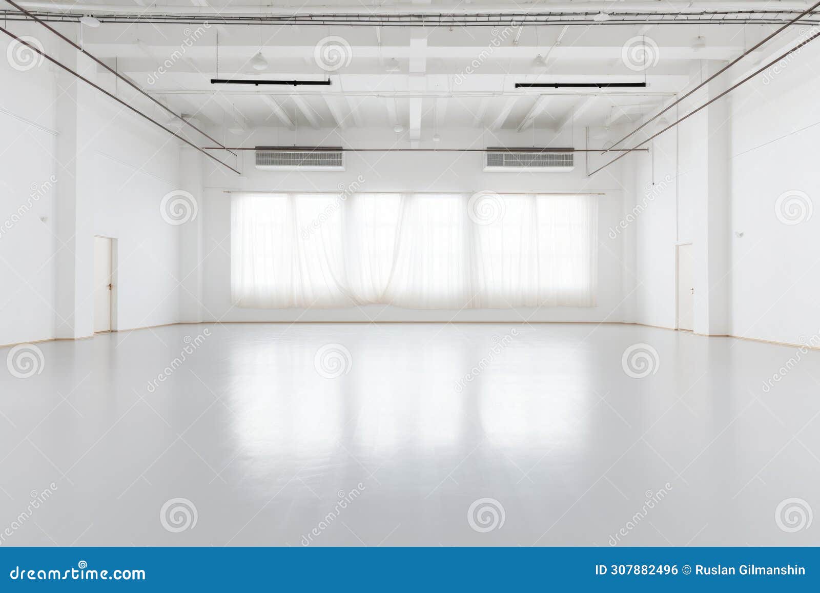 Modern Training Dance Hall Interior Stock Photo - Image of indoor ...