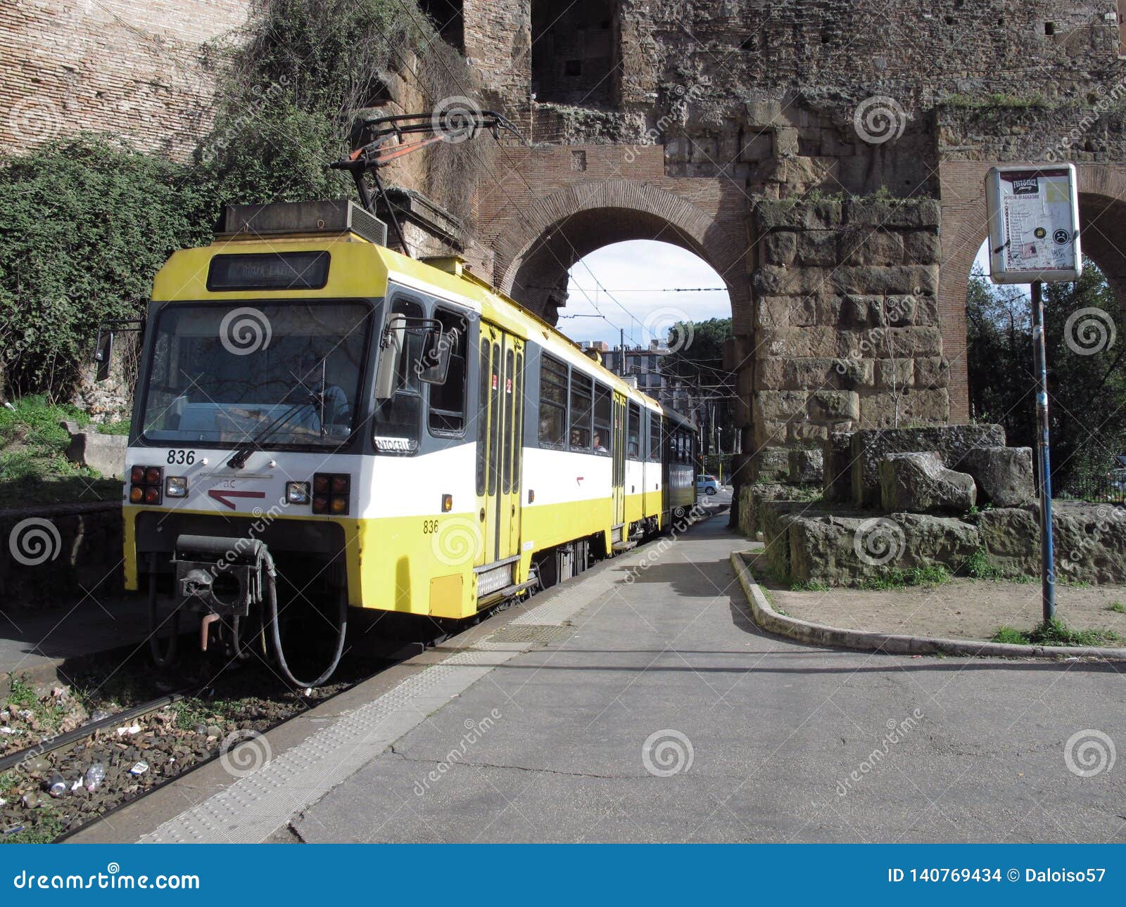 Train stop in Rome editorial stock image. Image of fennels - 140769434