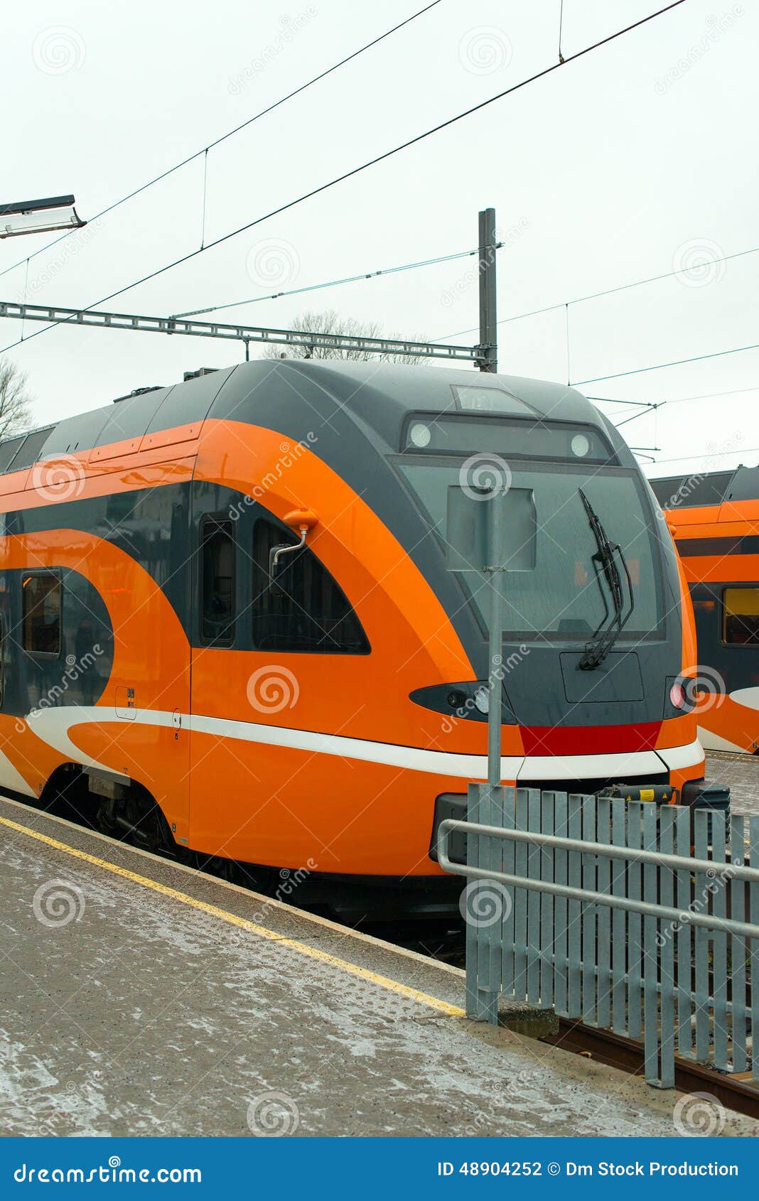 Modern trains. stock photo. Image of platform, public - 48904252