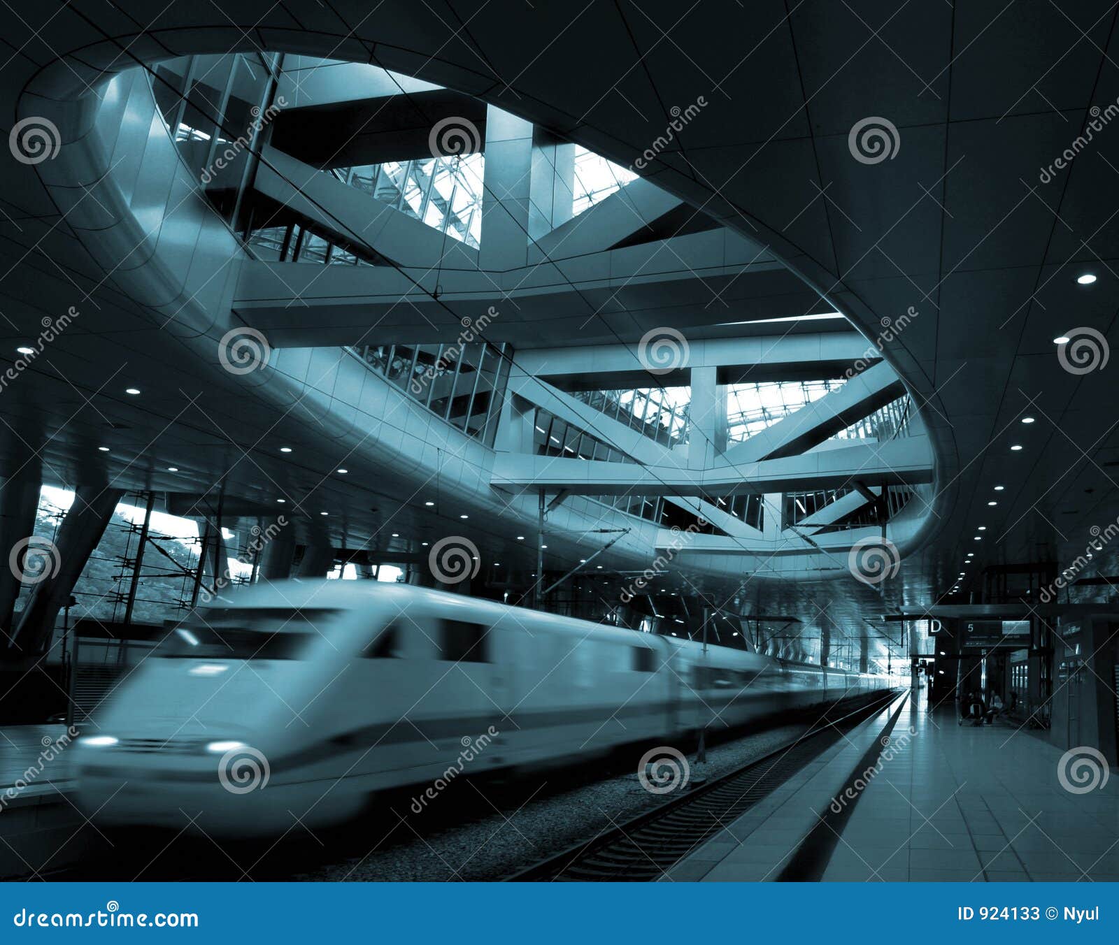 Modern Trainstation stock image. Image of platform, leaving - 924133