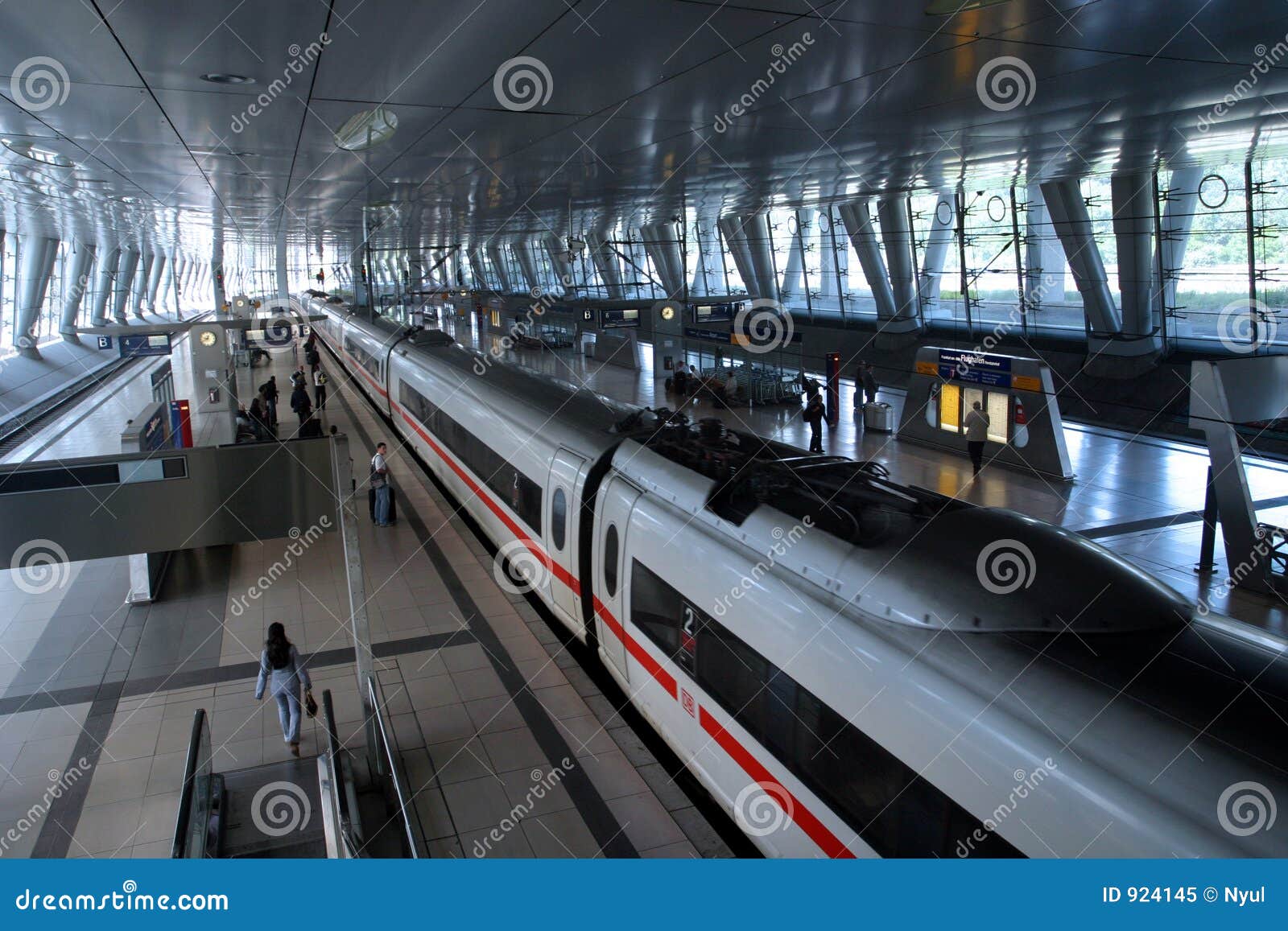 Modern Trainstation stock image. Image of commuters, local - 924145