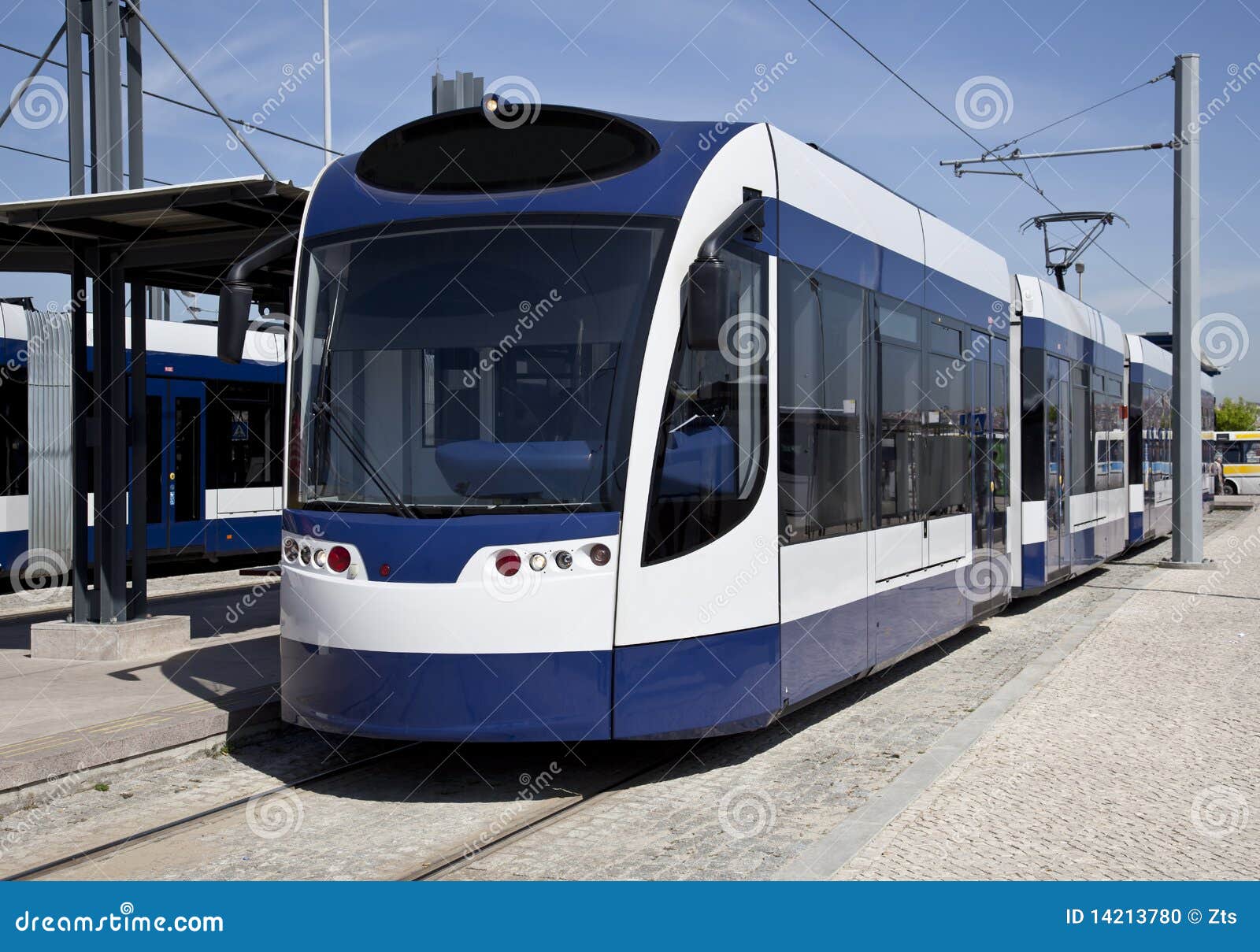 Modern tram stock photo. Image of ecological, public - 14213780