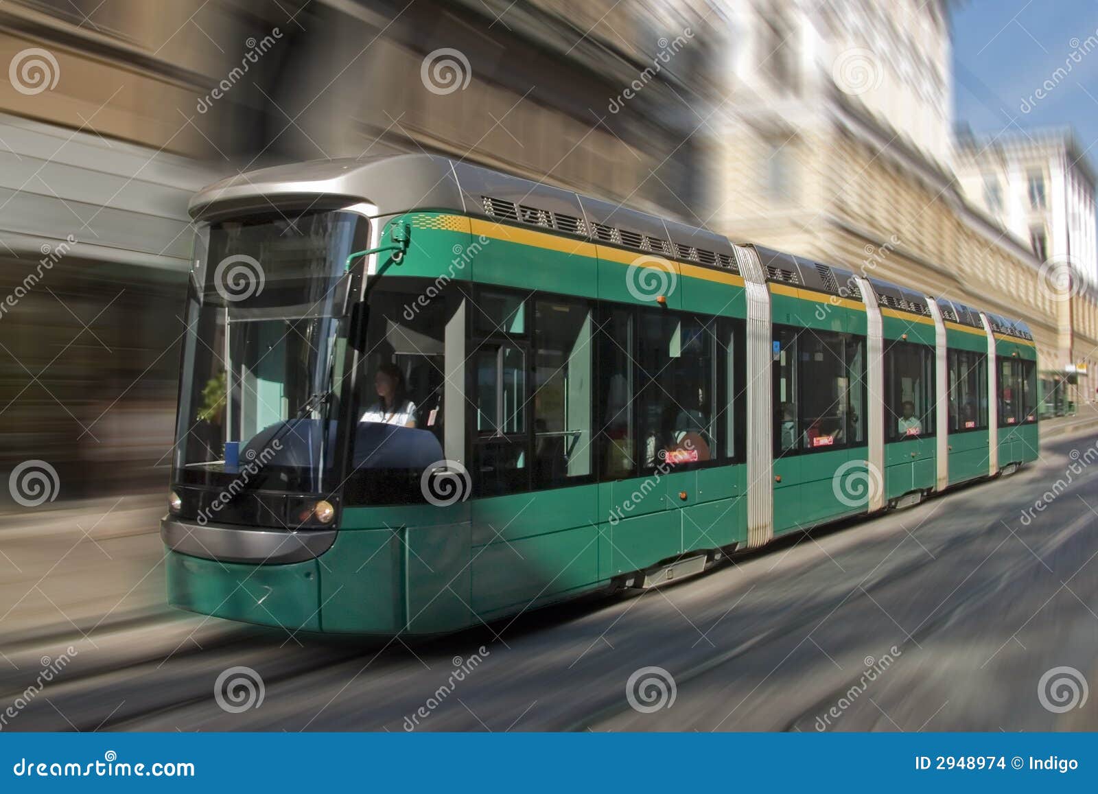 Modern tram stock photo. Image of time, transit, streetcar - 2948974