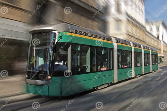 Modern tram stock photo. Image of time, transit, streetcar - 2948974