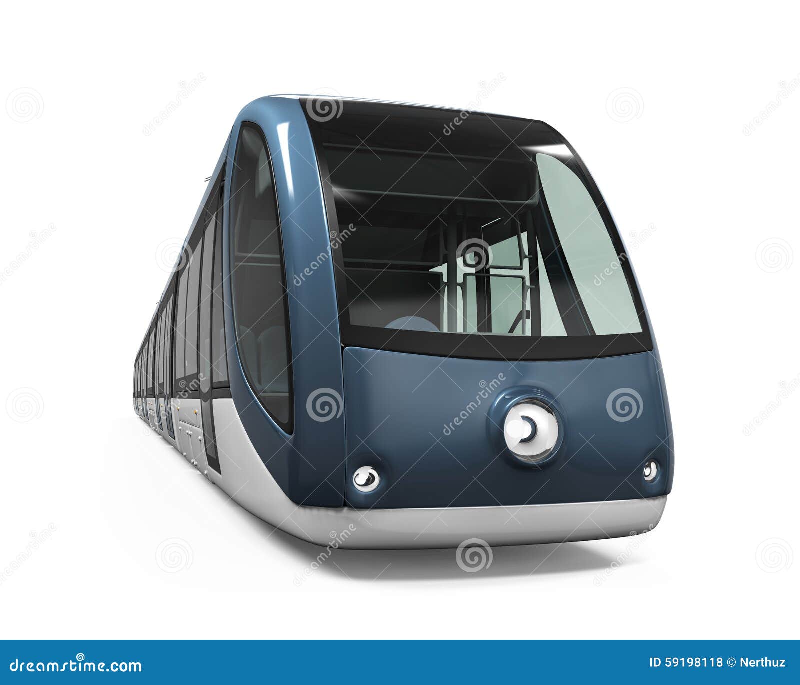 Modern Tram Isolated stock illustration. Illustration of tourist - 59198118