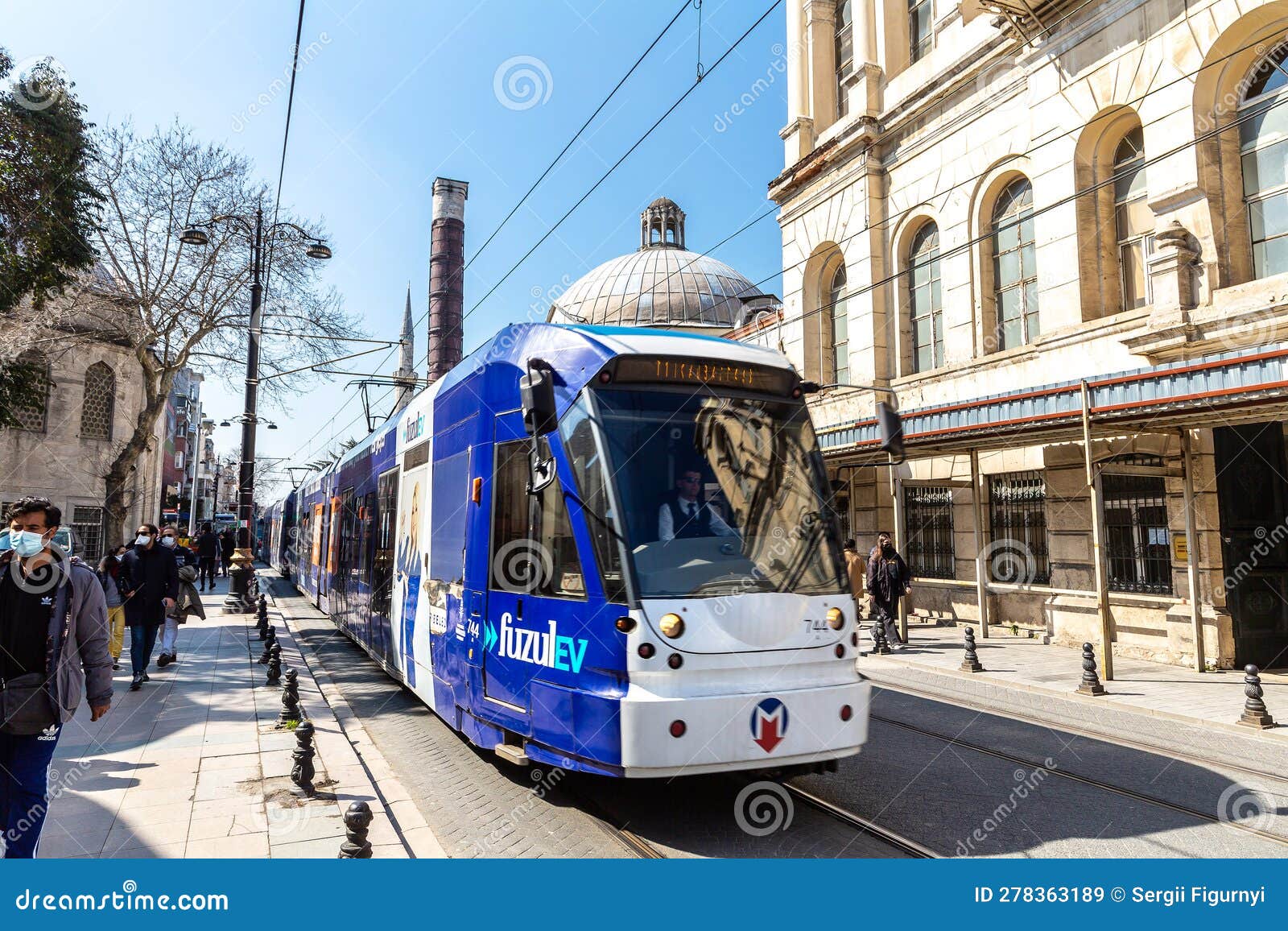 Modern Tram in Istanbul, Turkey Editorial Stock Image - Image of ...