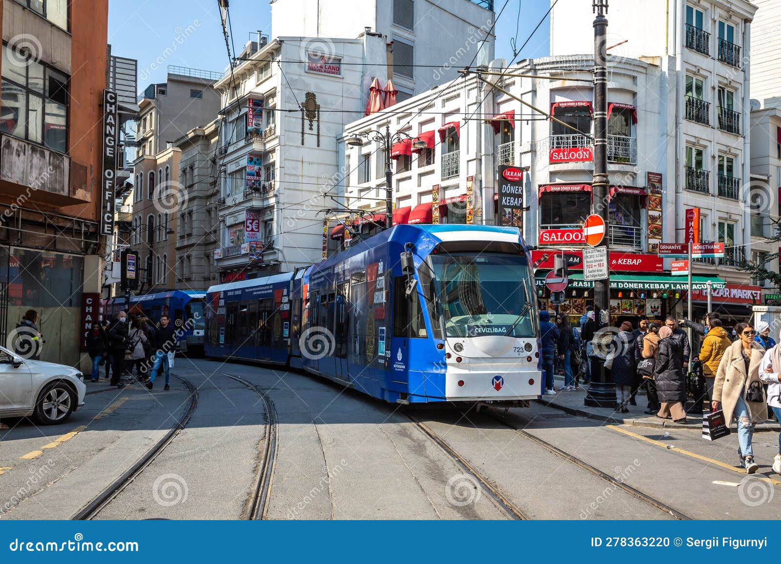Modern Tram in Istanbul, Turkey Editorial Image - Image of historical ...