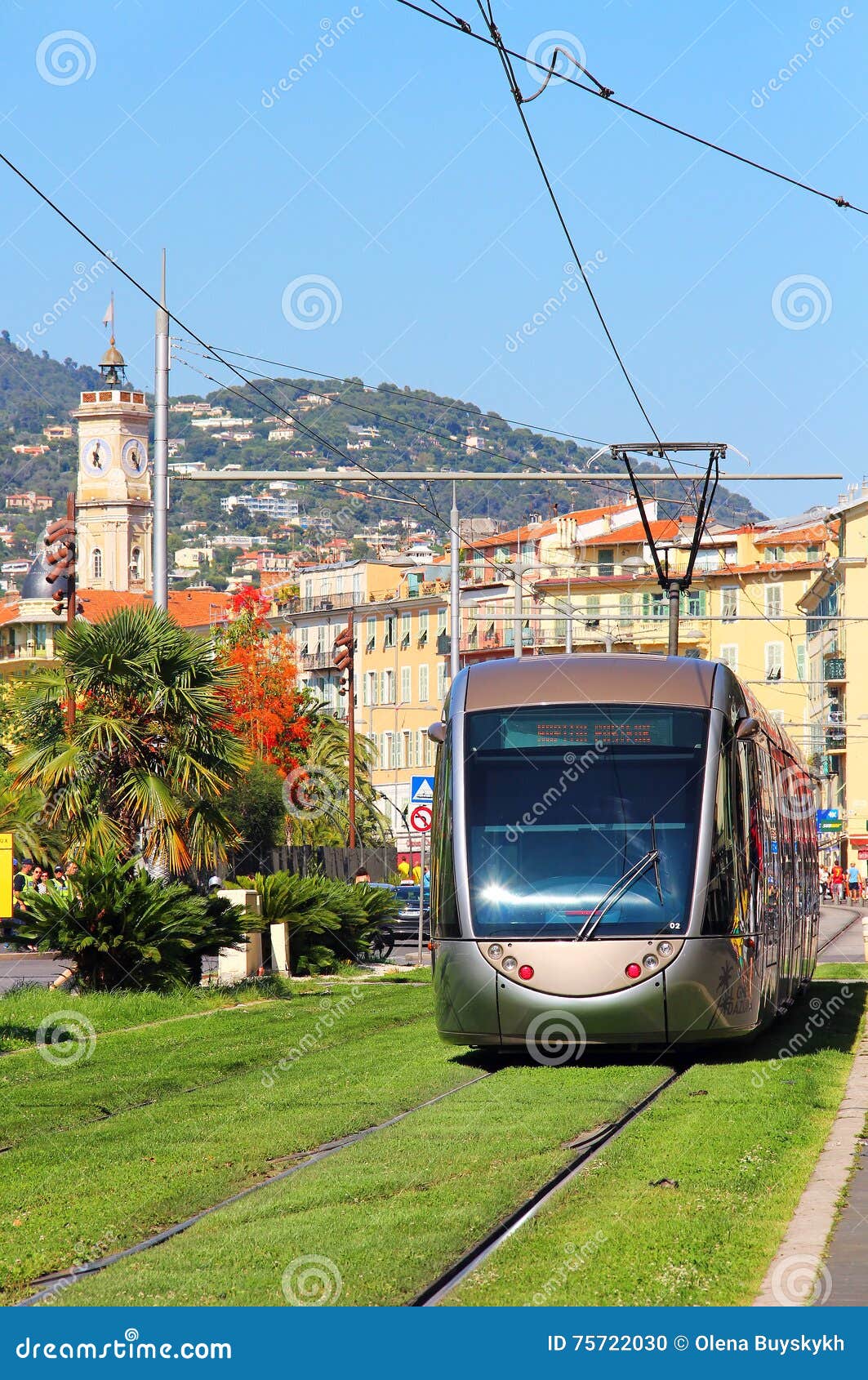 Modern Tram in Nice, France Editorial Image - Image of building ...