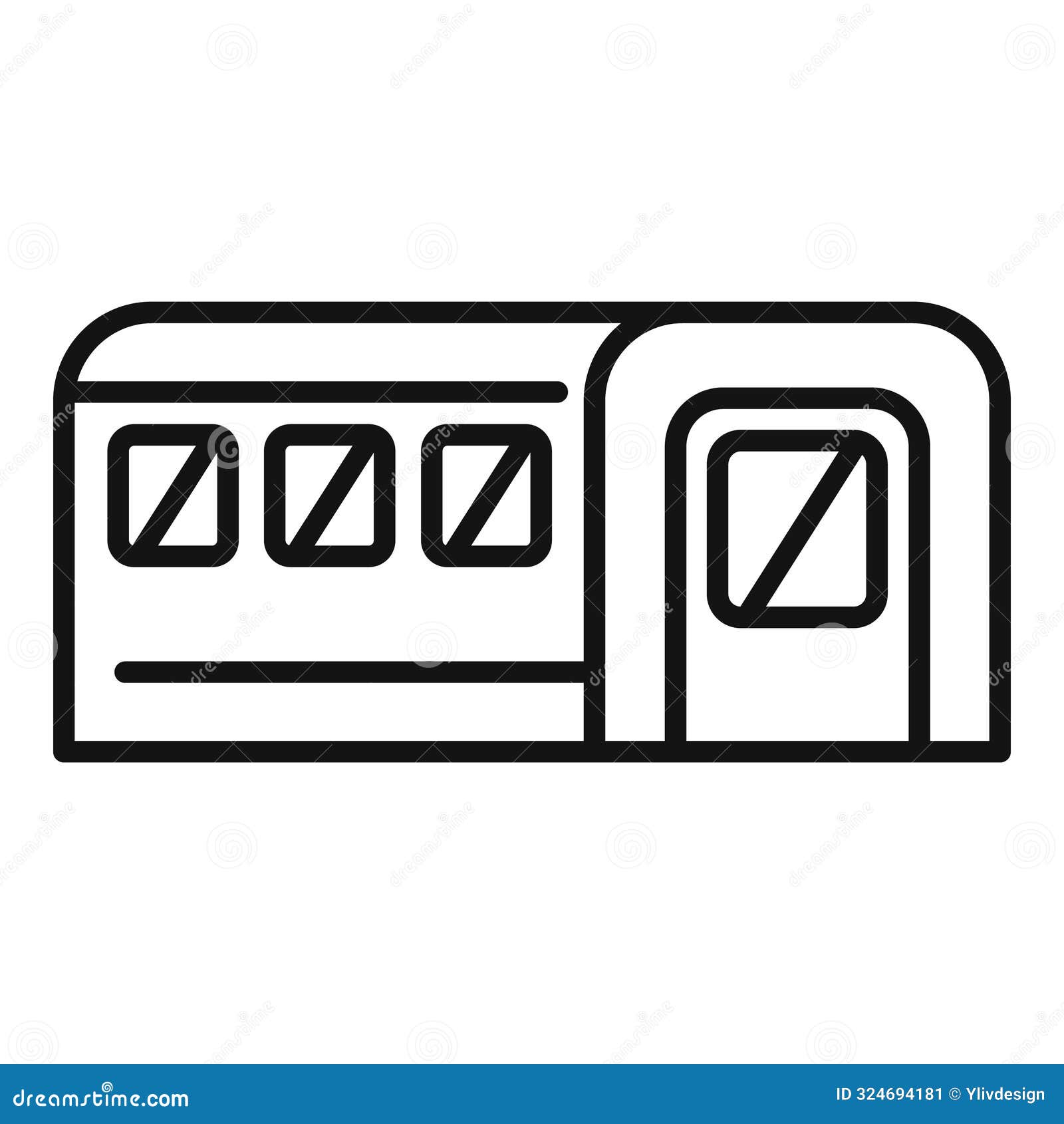 Modern Tram Side View Showing Passenger Windows and Doors Stock ...