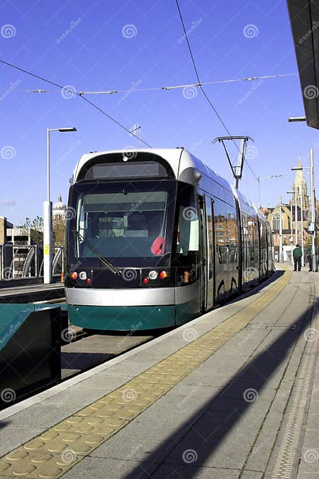 Modern Tram System stock image. Image of city, emission - 3598729