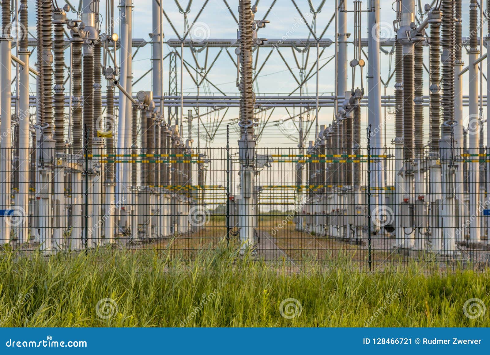 Modern Transformation Power Station Yard Stock Image - Image of ...