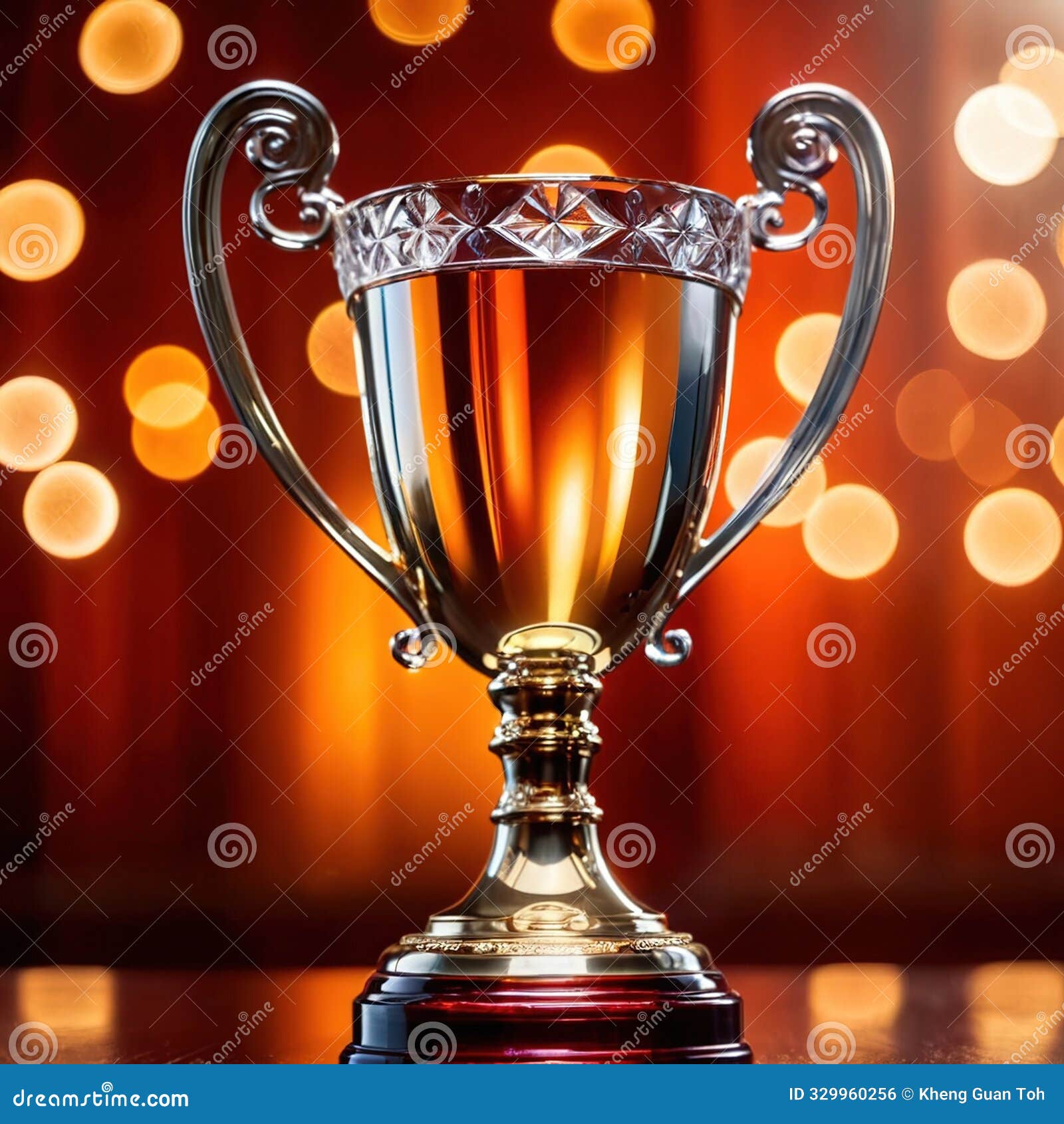Modern Translucent Trophy Made of Glass Crystal Stock Illustration ...
