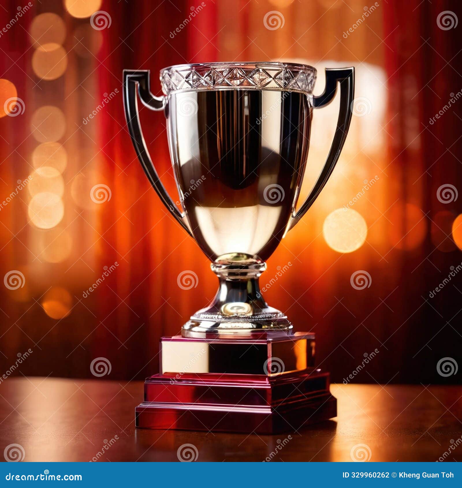 Modern Translucent Trophy Made of Glass Crystal Stock Illustration ...