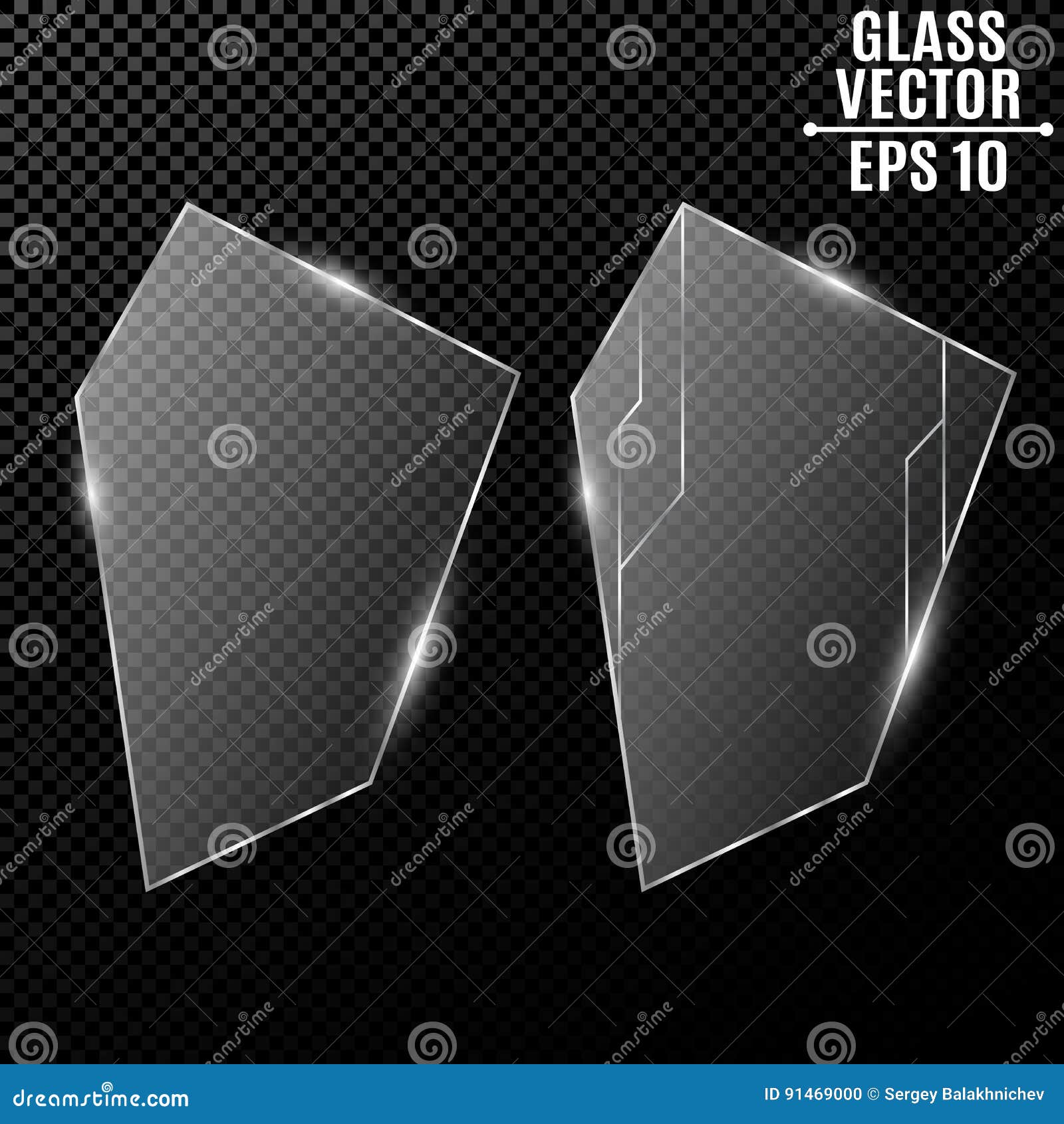 Modern, Transparent Polygonal Glass. New Computer High-tech Technology ...