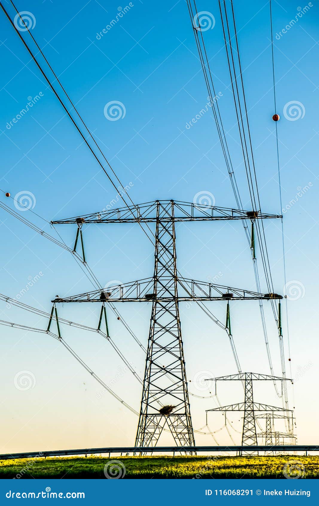 Modern Transport of Electricity To Our Homes Stock Image - Image of ...