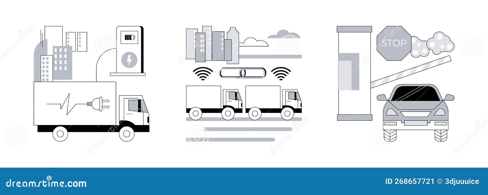 Modern Transportation Abstract Concept Vector Illustrations. Stock ...