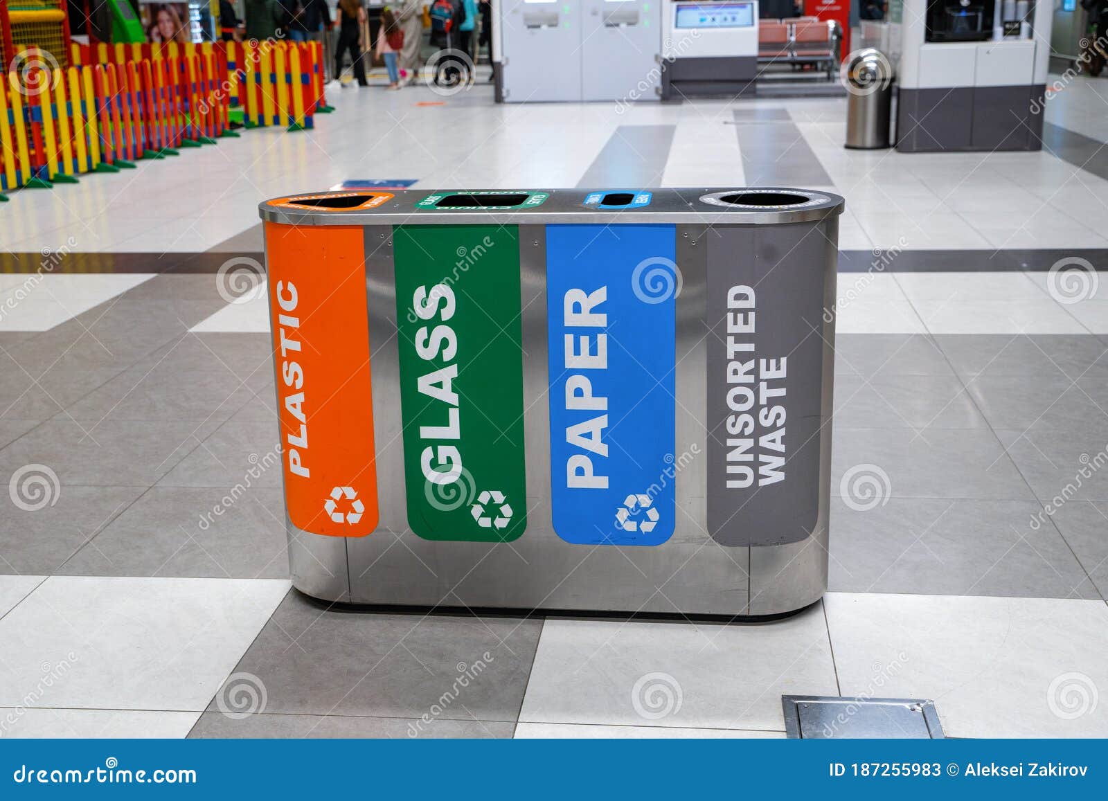 Modern Trash Bins for Waste Segregation. Separate Waste Collection ...
