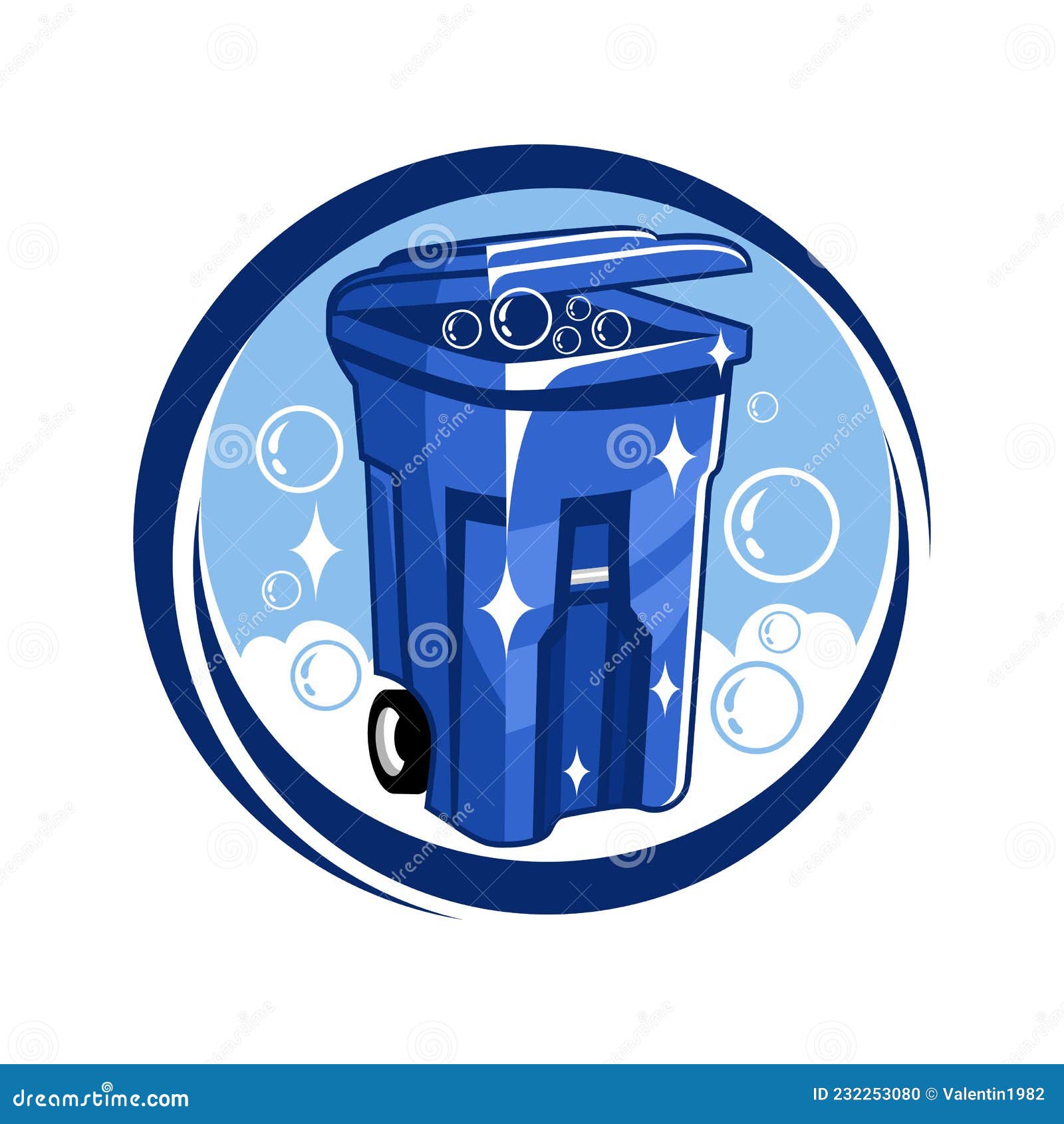 Modern Trash Can Service Logo. Stock Vector - Illustration of concept ...