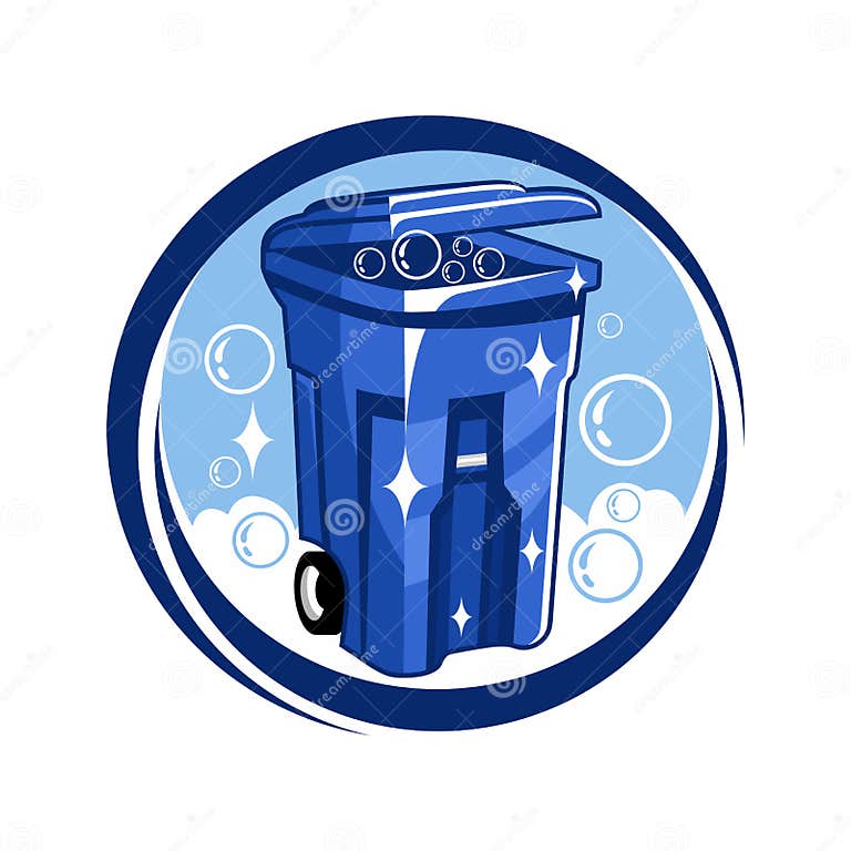 Modern Trash Can Service Logo. Stock Vector - Illustration of concept ...