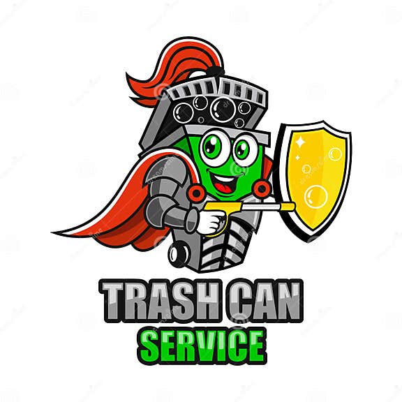 Modern Trash Can Service Logo. Stock Vector - Illustration of cleaning ...