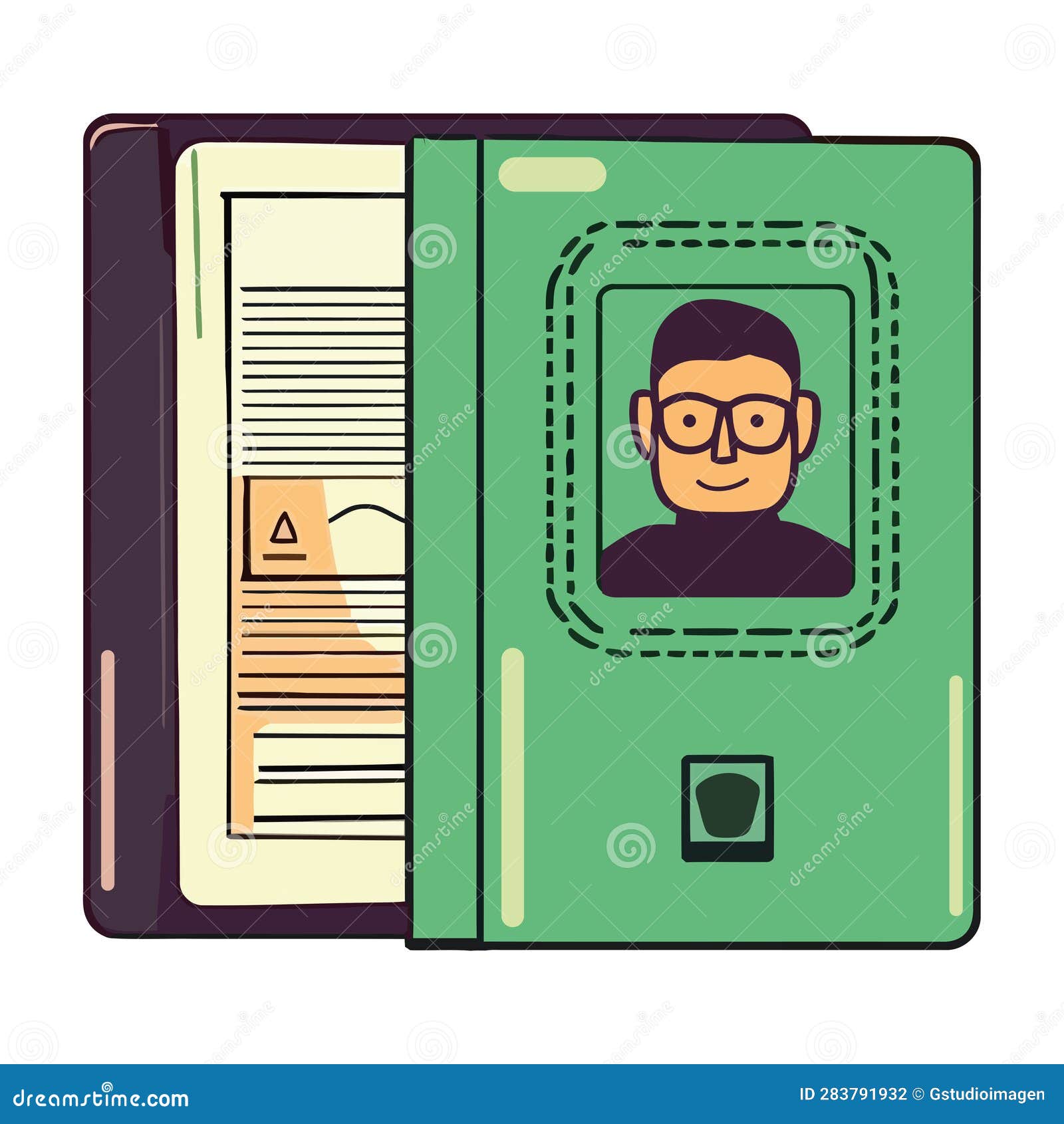 Modern Travel Passport Id Icon Stock Vector - Illustration of citizen ...