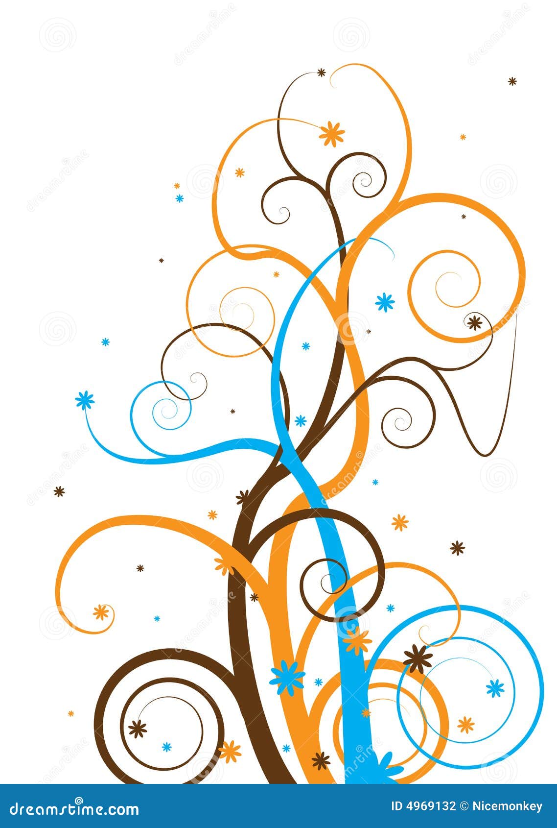 Modern tree stock vector. Illustration of cyan, tree, elegance - 4969132