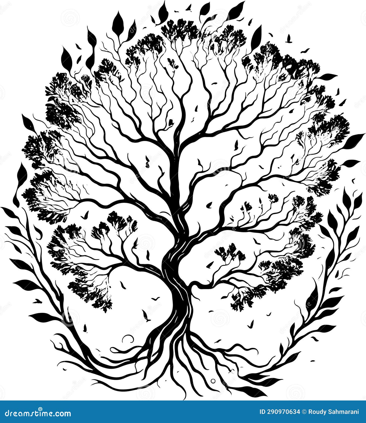 Modern Tree of Life Logo Vector File Stock Vector - Illustration of ...