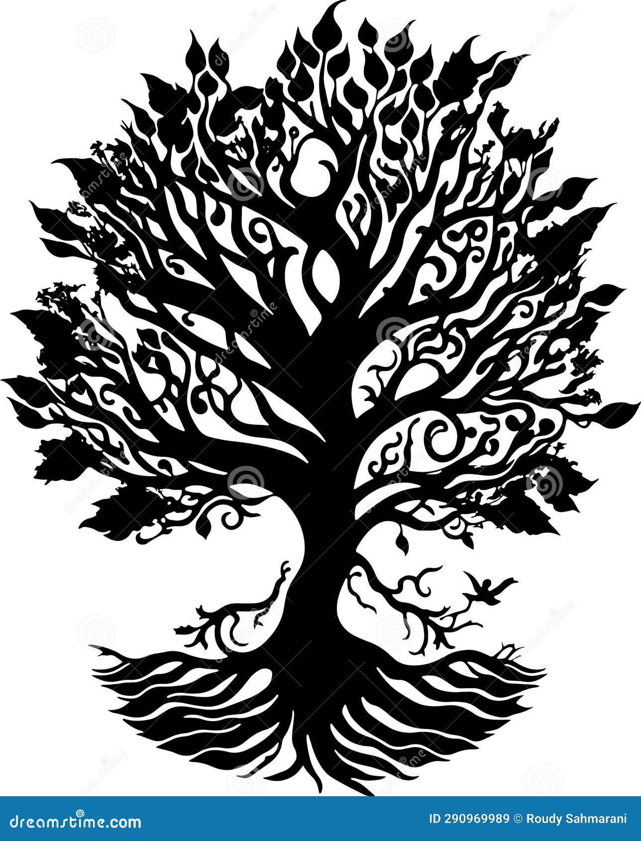 Modern Tree of Life Logo Vector File Stock Illustration - Illustration ...