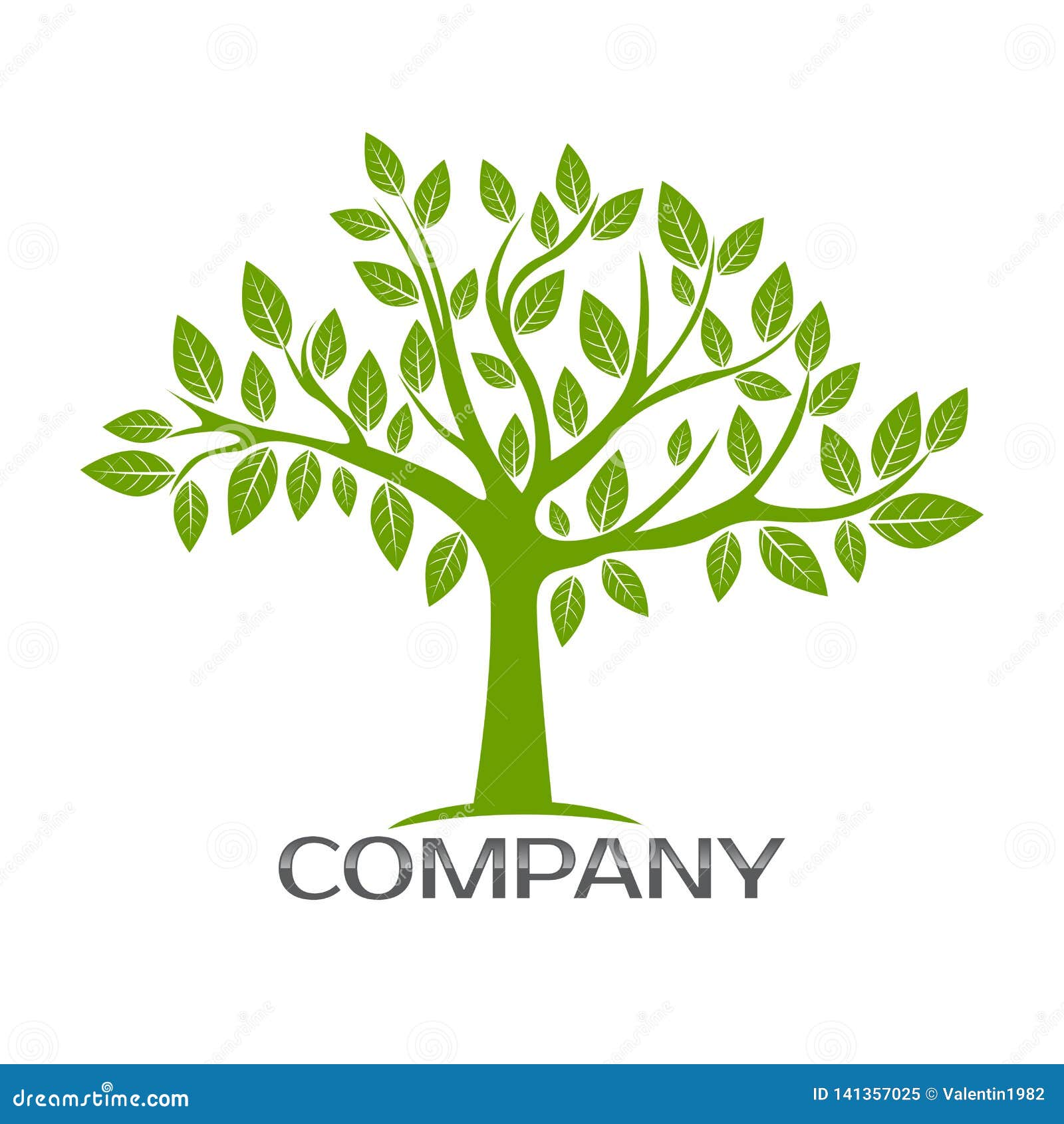 Modern Tree Logo. Vector Illustration. Stock Vector - Illustration of ...