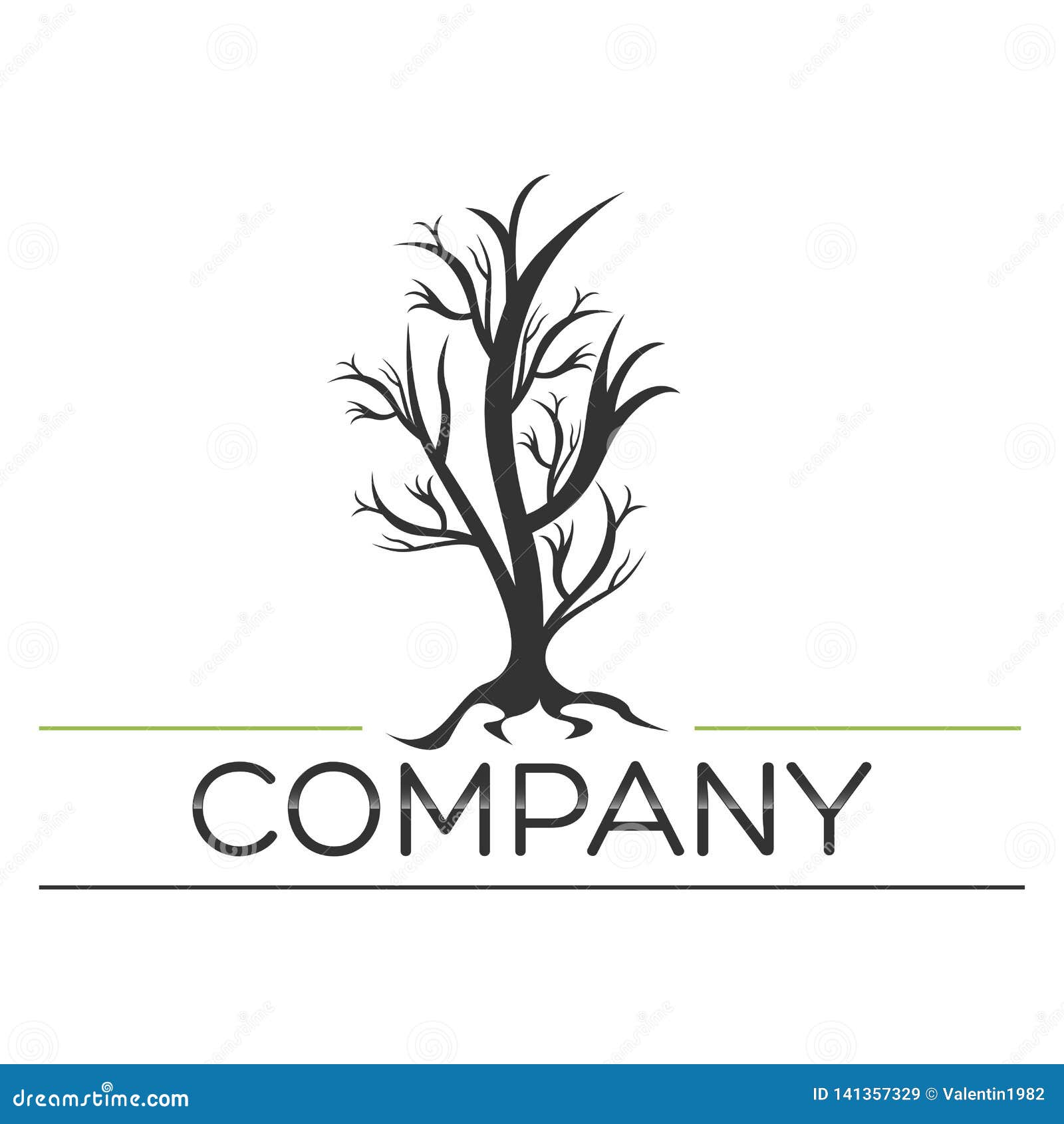 Modern Tree Logo. Vector Illustration. Stock Vector - Illustration of ...