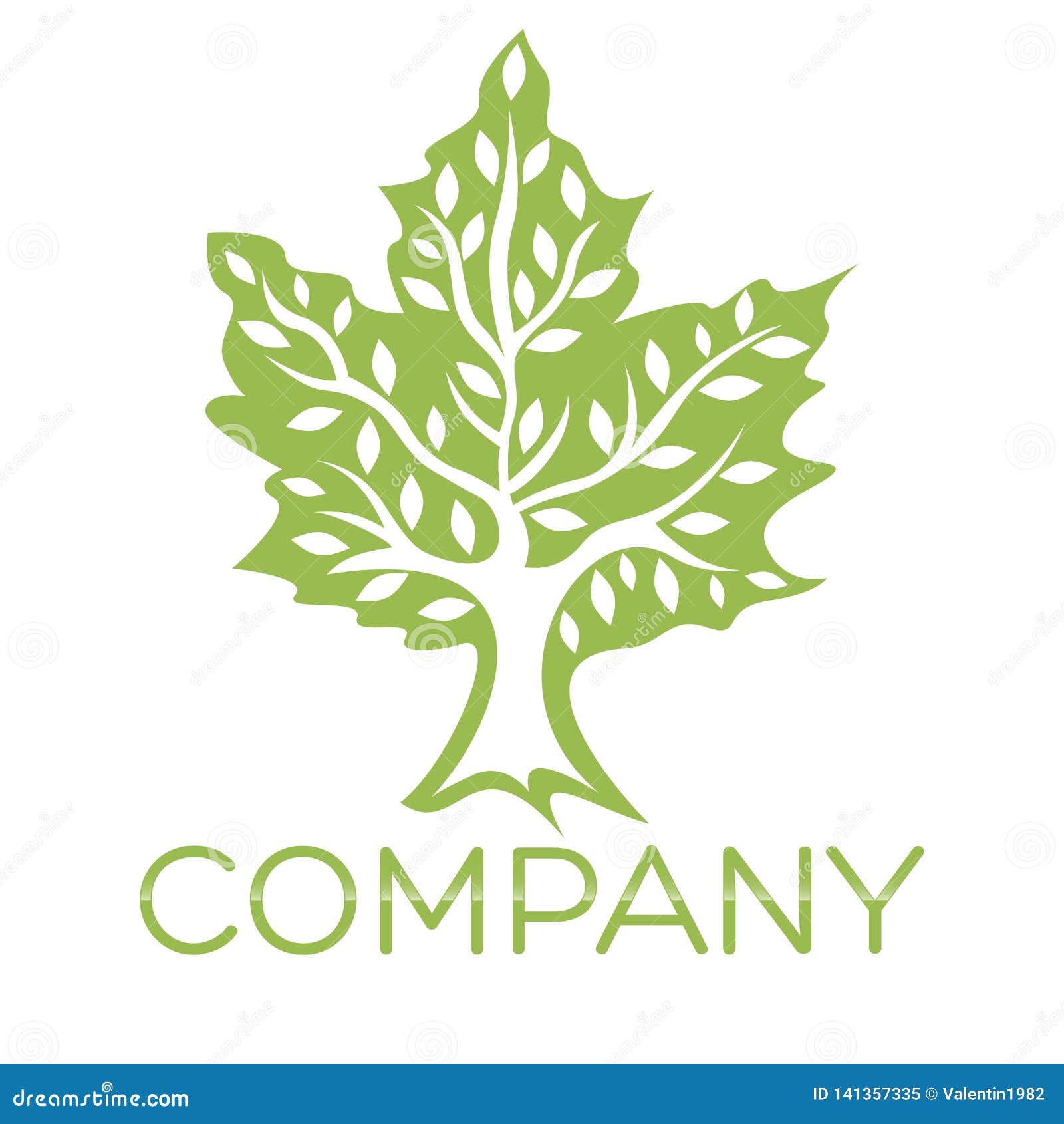 Modern Tree Logo. Vector Illustration. Stock Vector - Illustration of ...