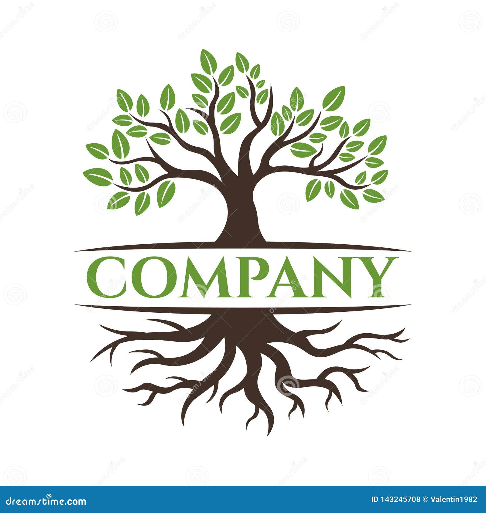 Modern Tree Logo. Vector Illustration. Stock Vector - Illustration of ...